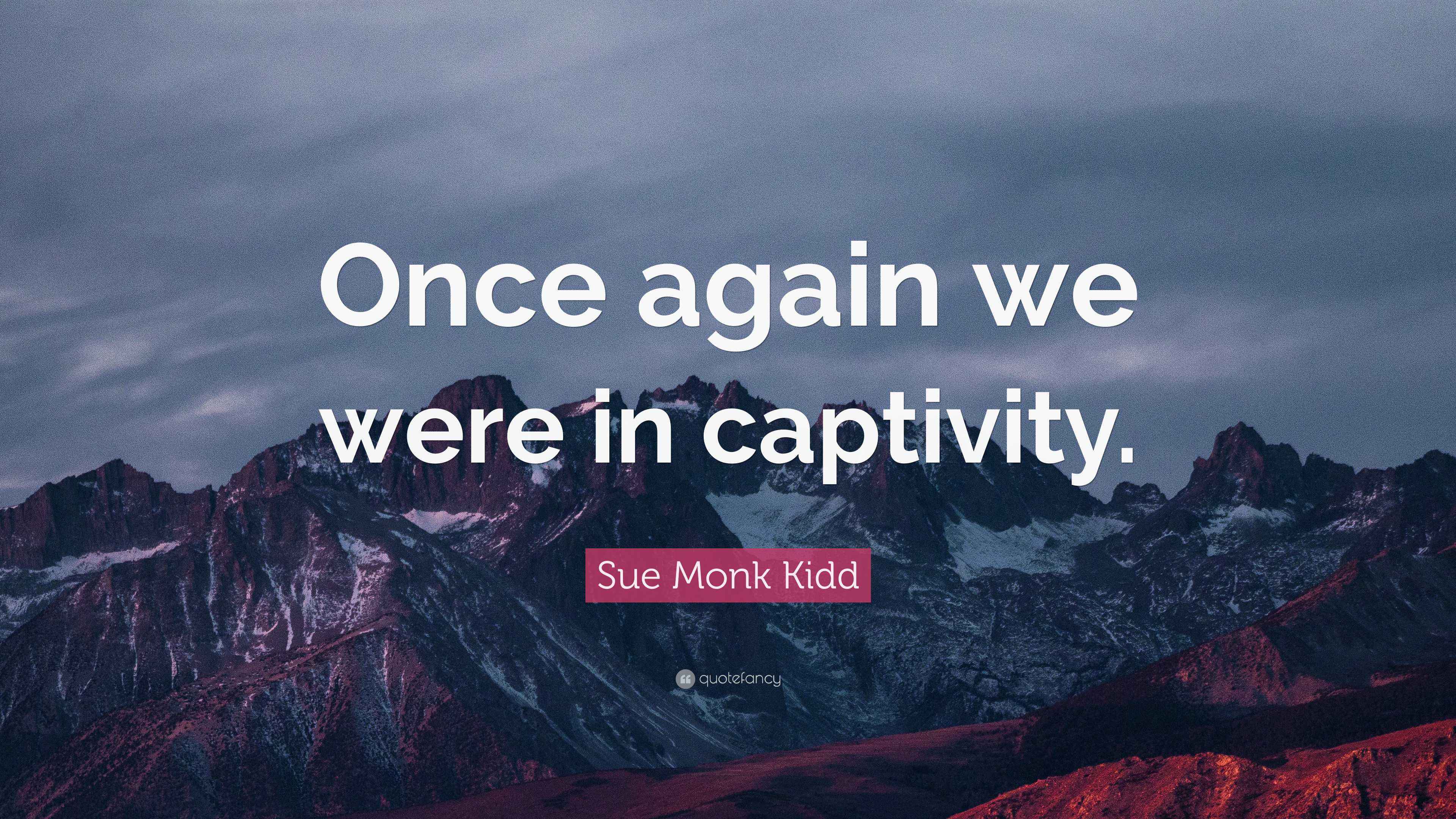 Sue Monk Kidd Quote: “Once again we were in captivity.”