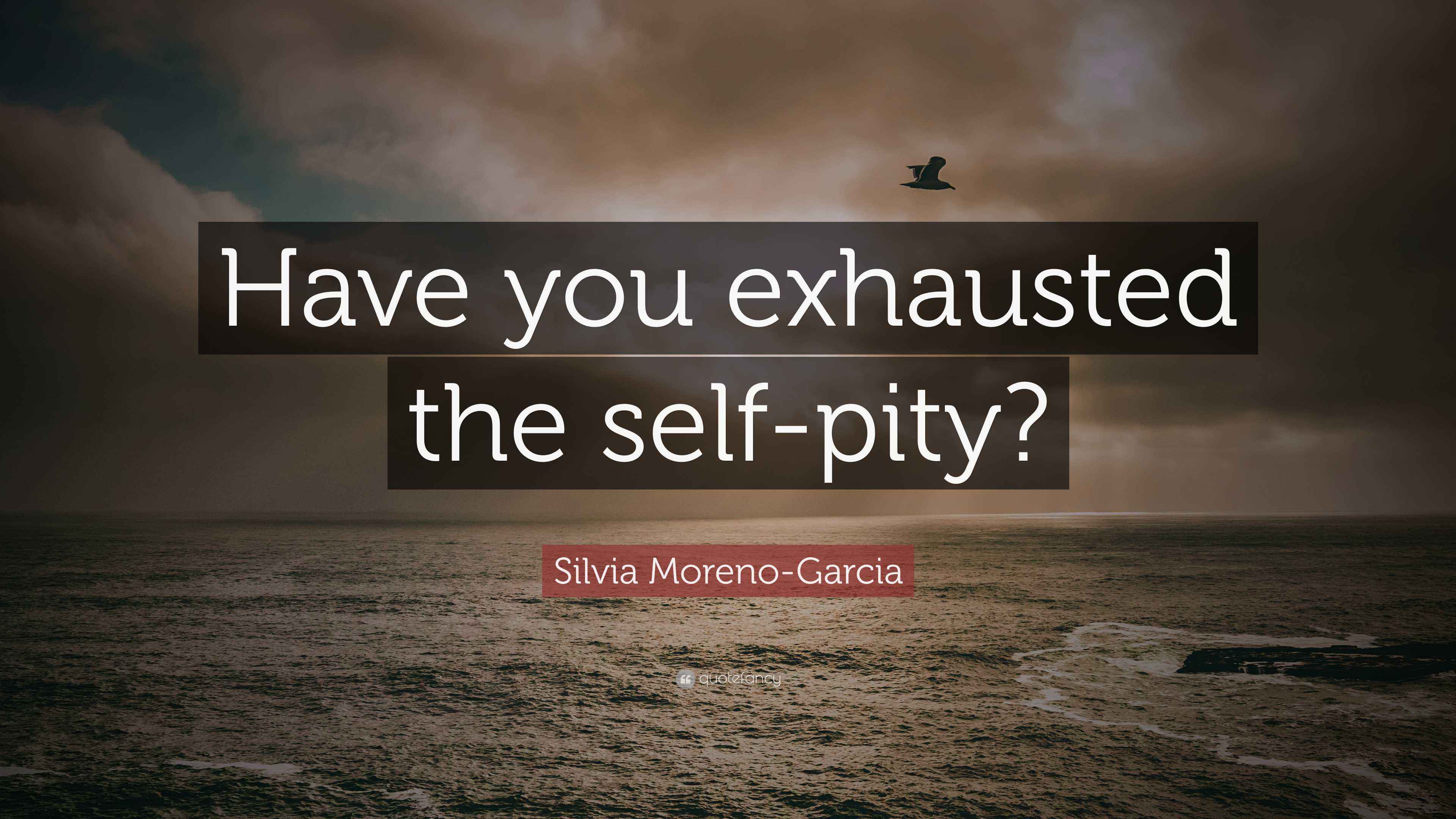 Silvia Moreno-Garcia Quote: “Have you exhausted the self-pity?”