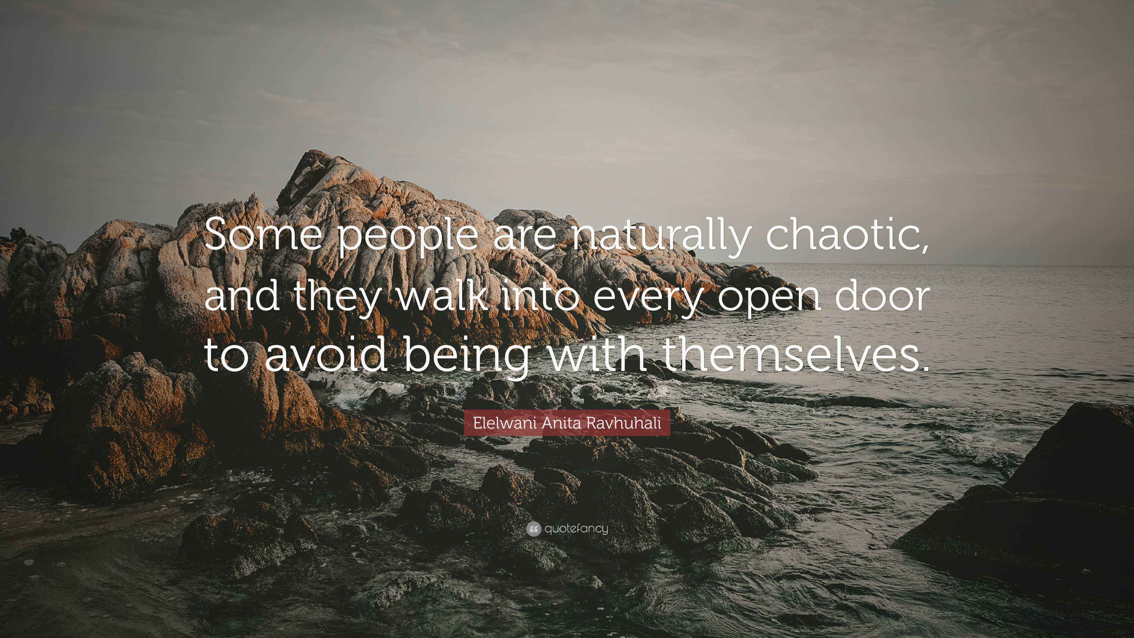 Elelwani Anita Ravhuhali Quote: “Some people are naturally chaotic, and ...