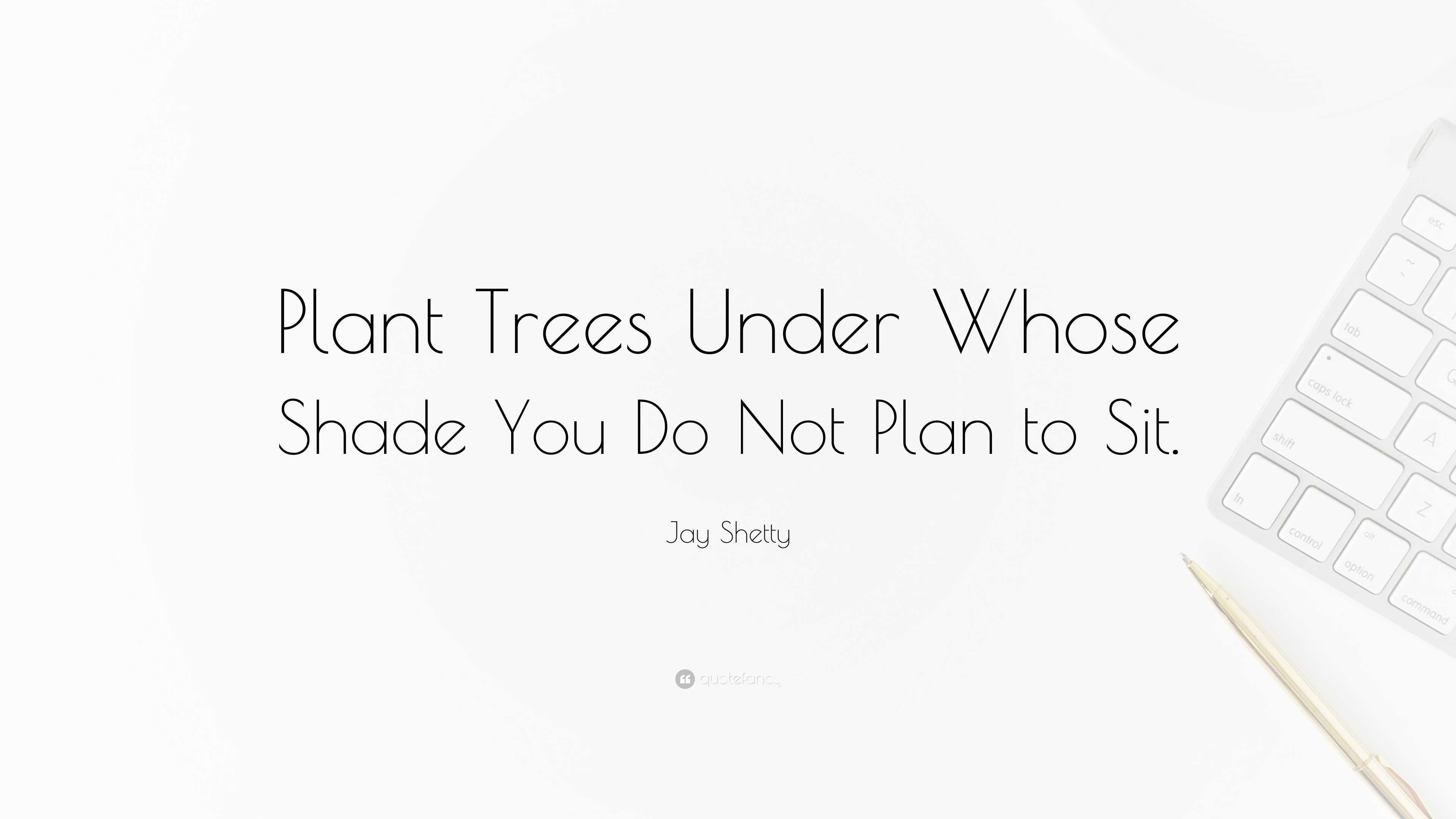 Jay Shetty Quote: “Plant Trees Under Whose Shade You Do Not Plan to Sit.”