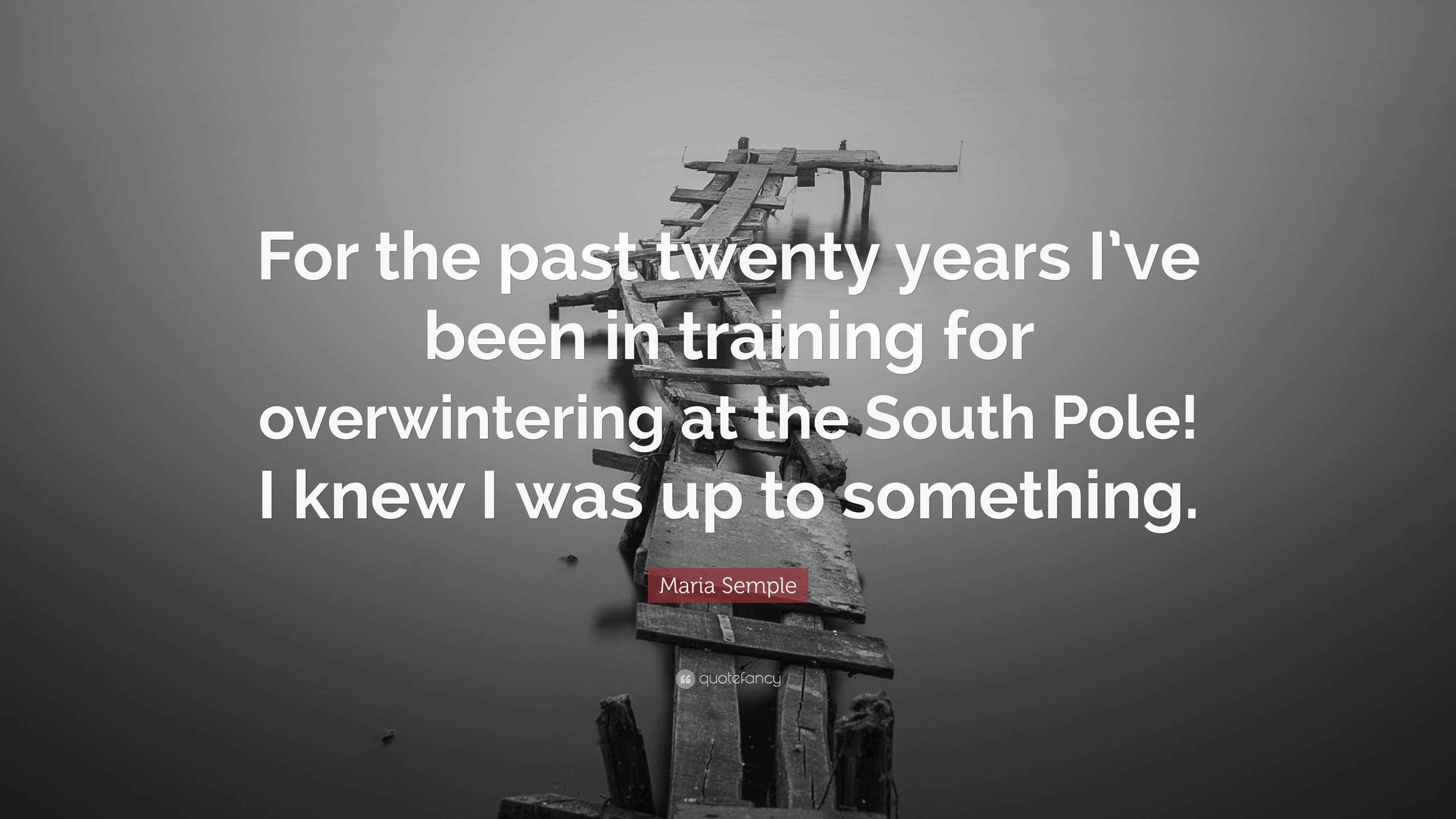 Maria Semple Quote: “For the past twenty years I’ve been in training ...