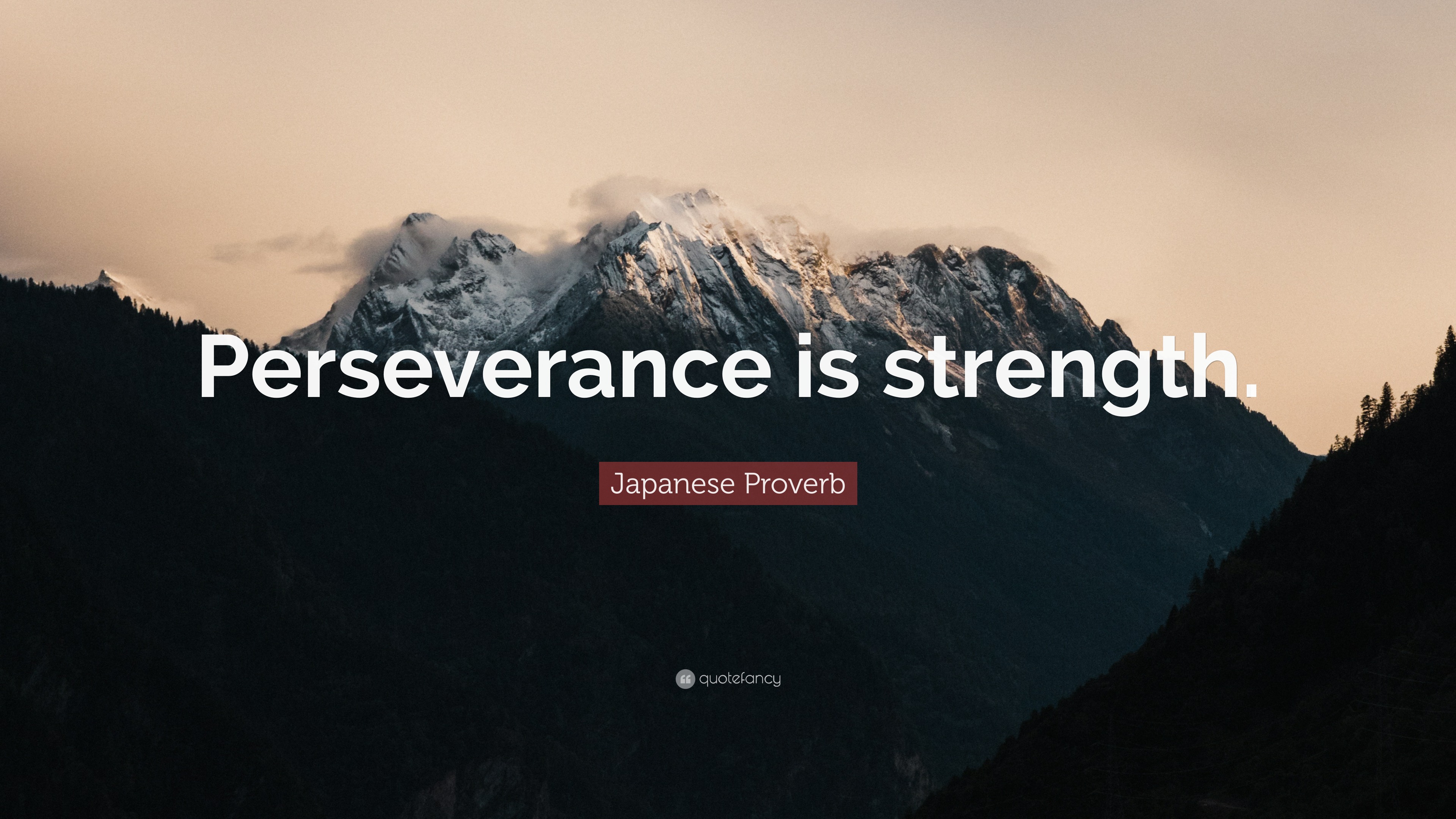 Japanese Proverb Quote: “Perseverance is strength.”