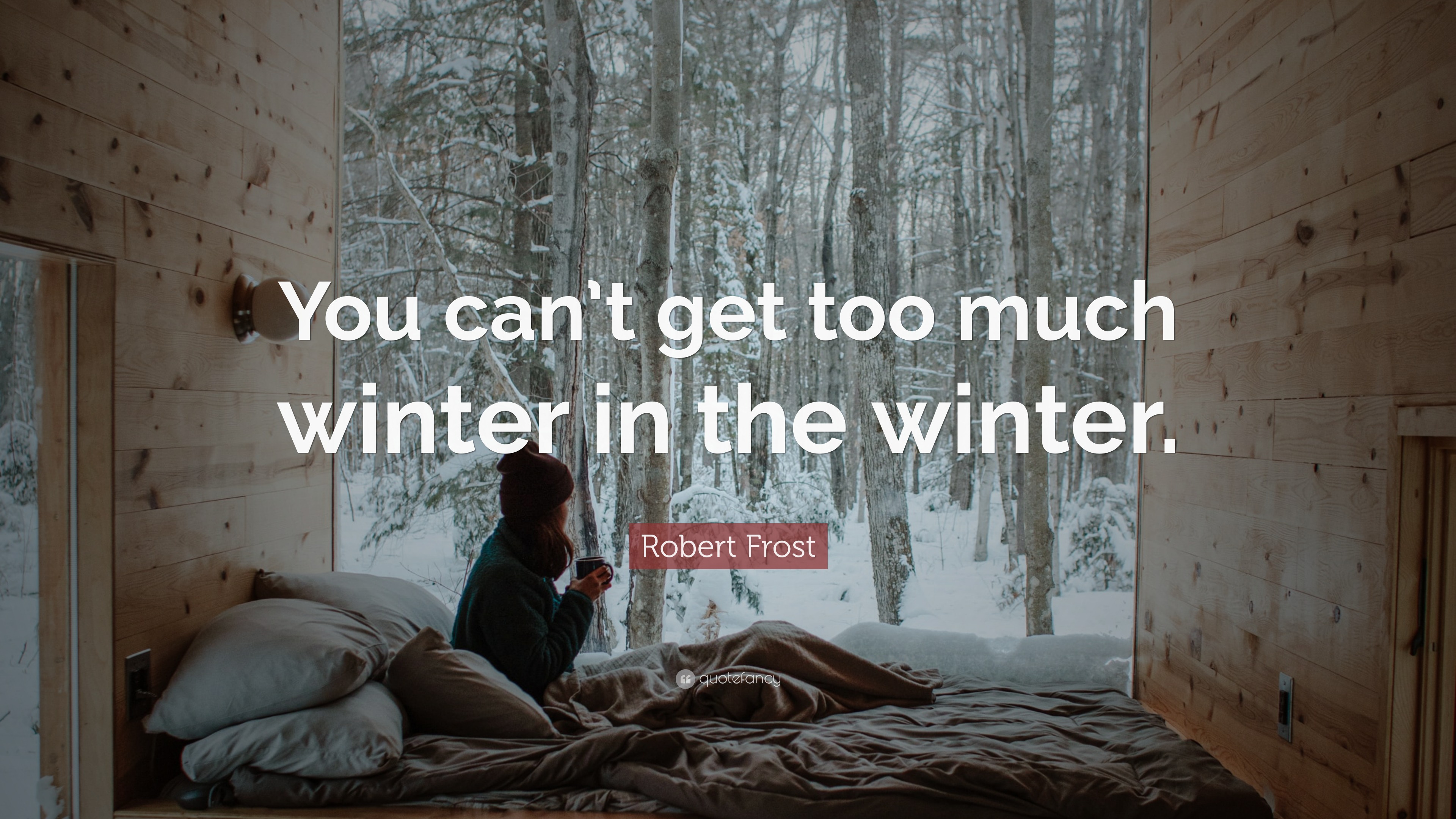 Robert Frost Quote: “You can’t get too much winter in the winter.”