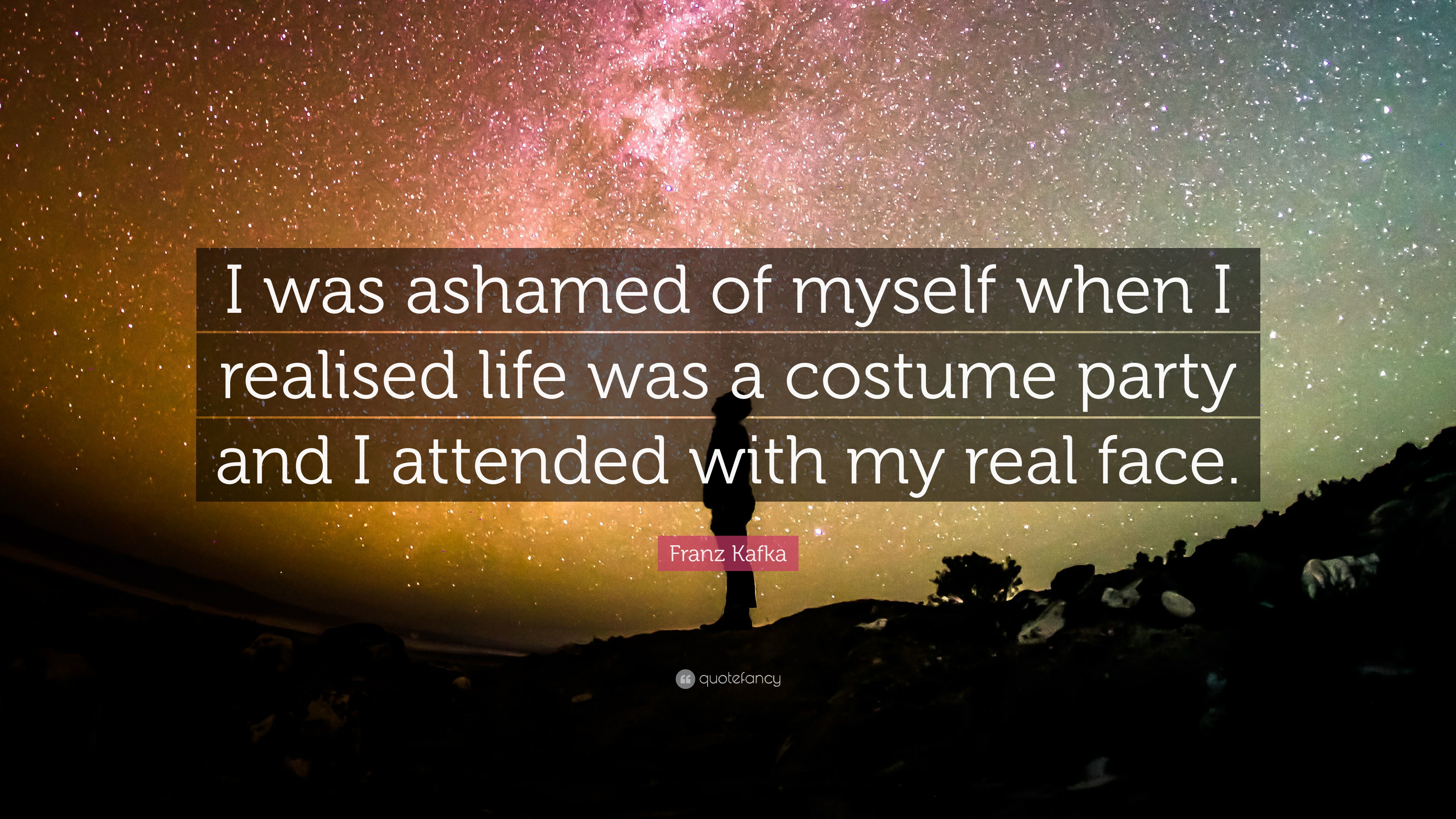 Franz Kafka Quote: “I was ashamed of myself when I realised life was a ...