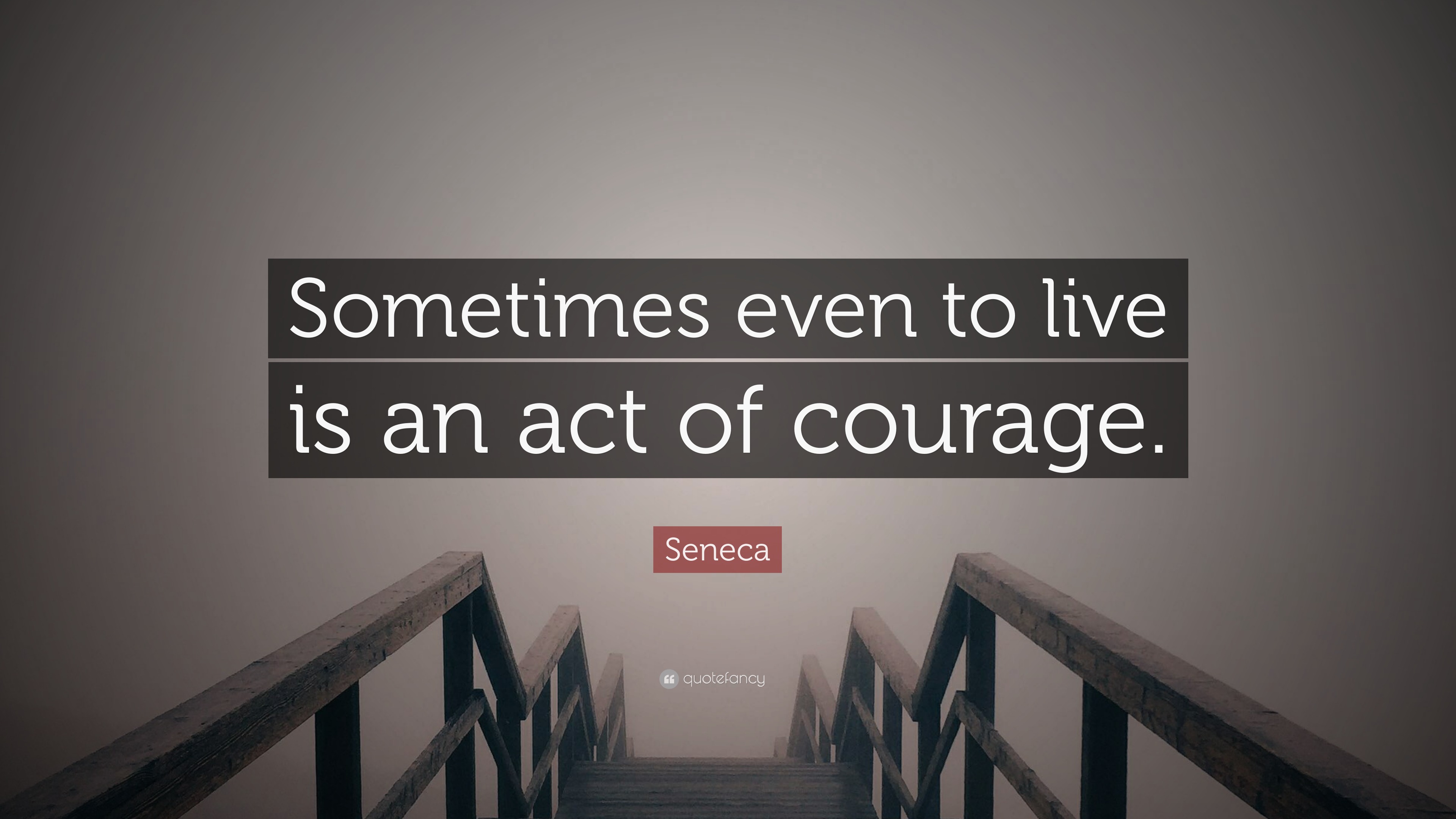 Seneca Quote: “Sometimes even to live is an act of courage.”