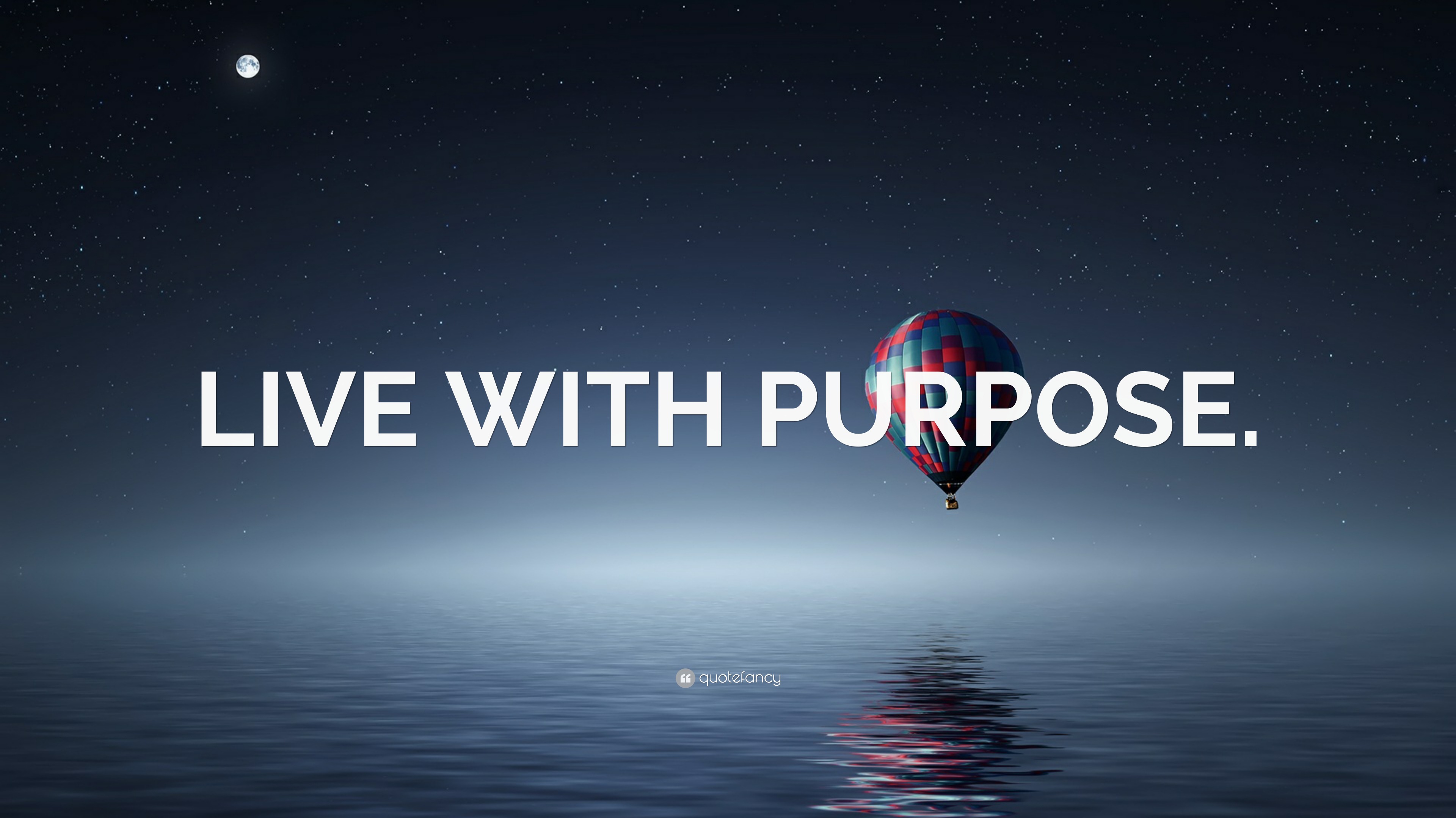 “LIVE WITH PURPOSE.” Wallpaper by QuoteFancy