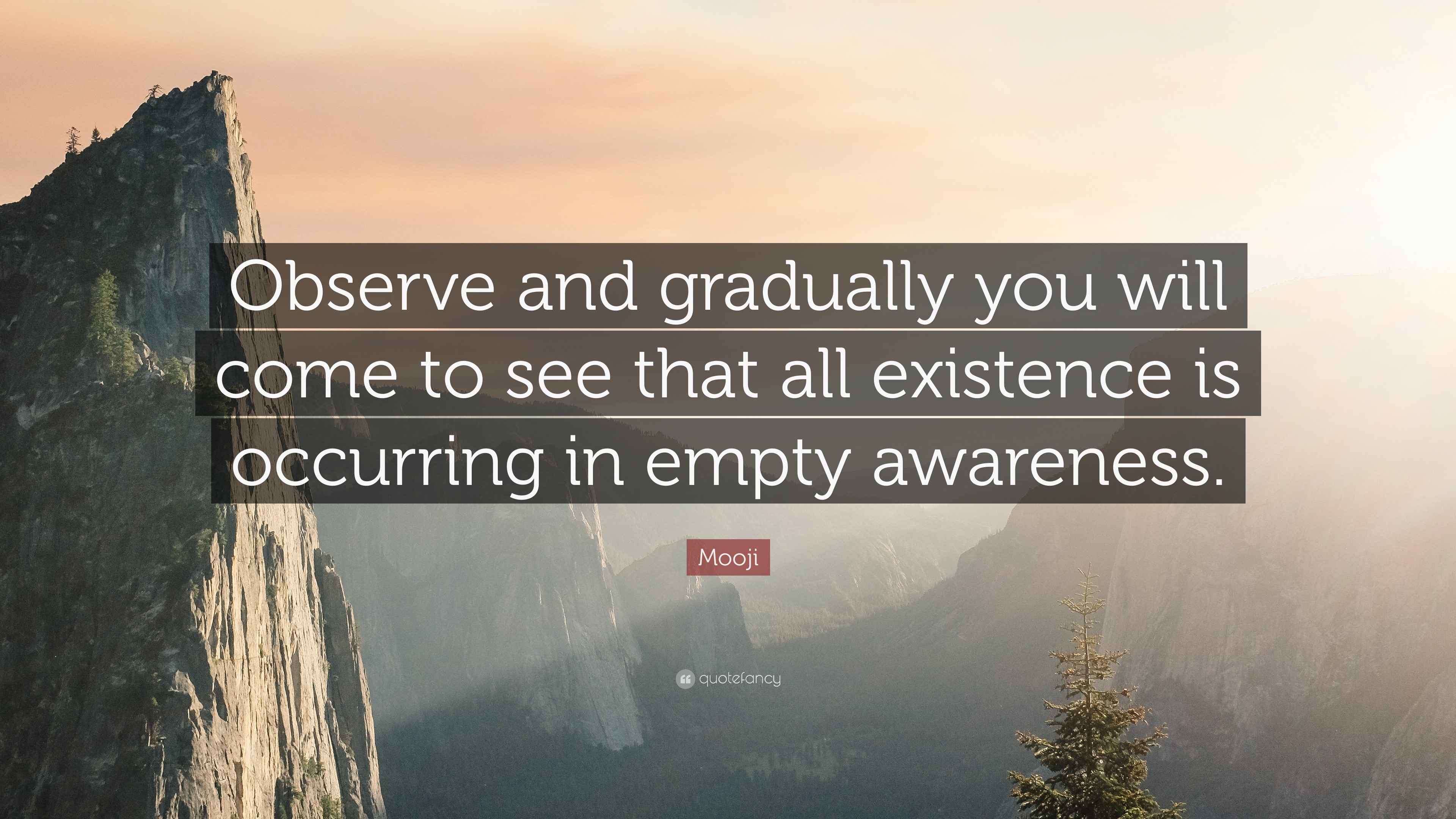 Mooji Quote: “Observe and gradually you will come to see that all ...