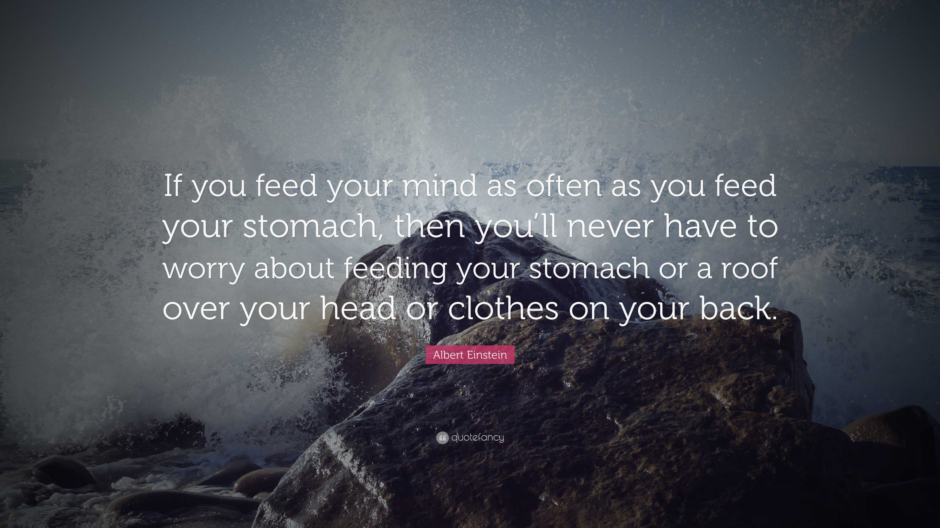 Albert Einstein Quote: “If you feed your mind as often as you feed your ...