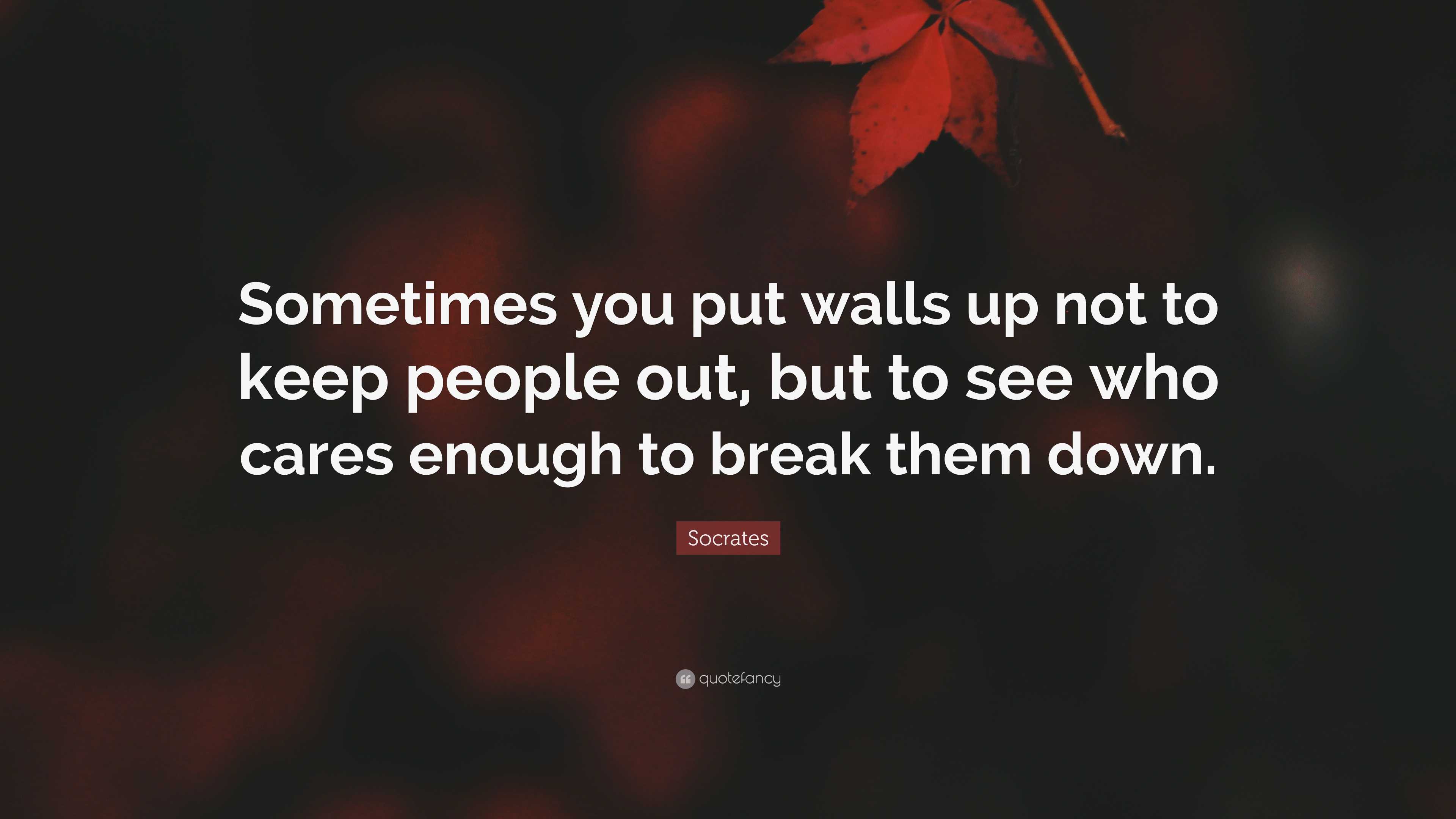 People Put Up Walls Quotes