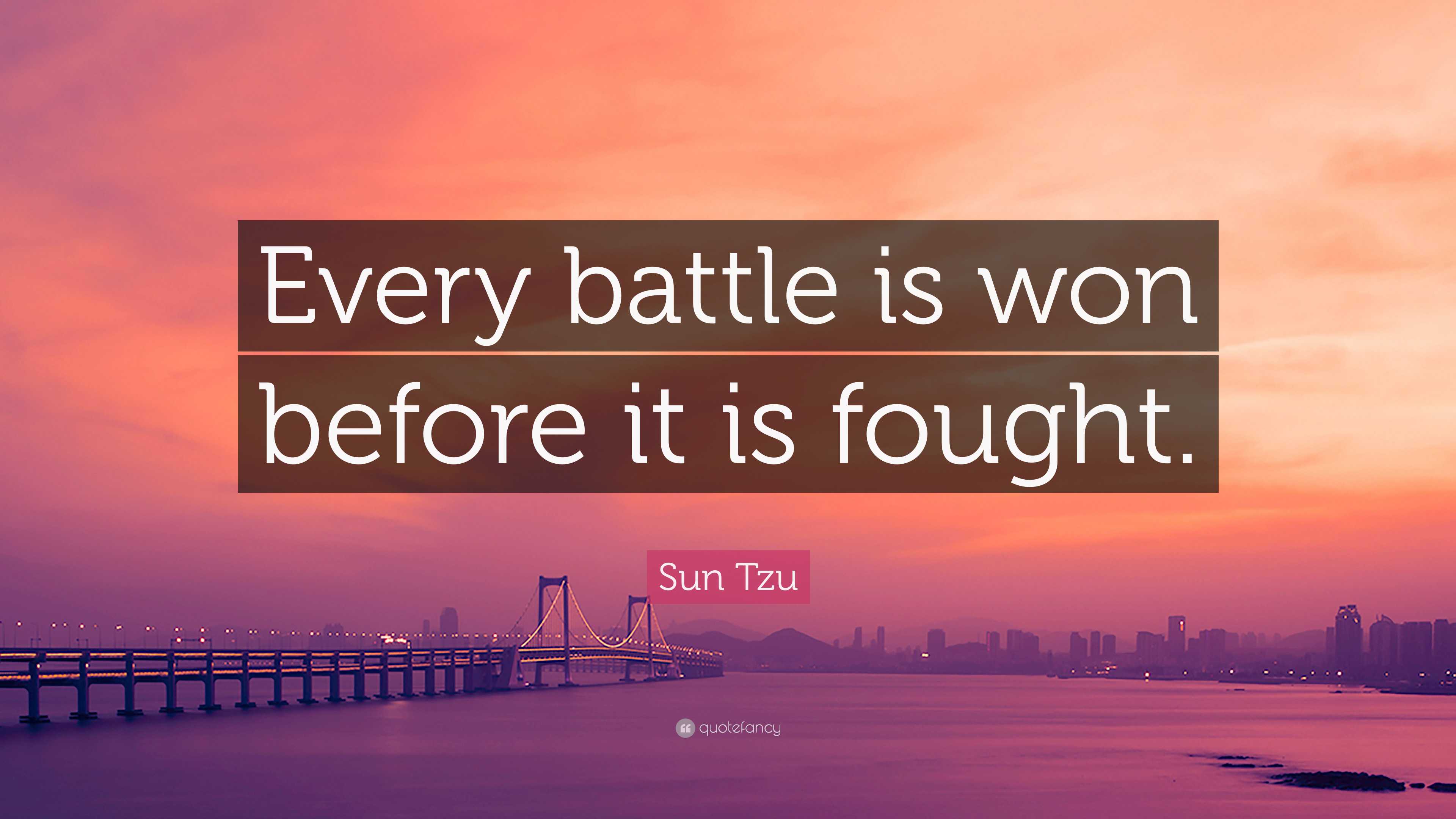 Sun Tzu Quote: “Every battle is won before it is fought.”