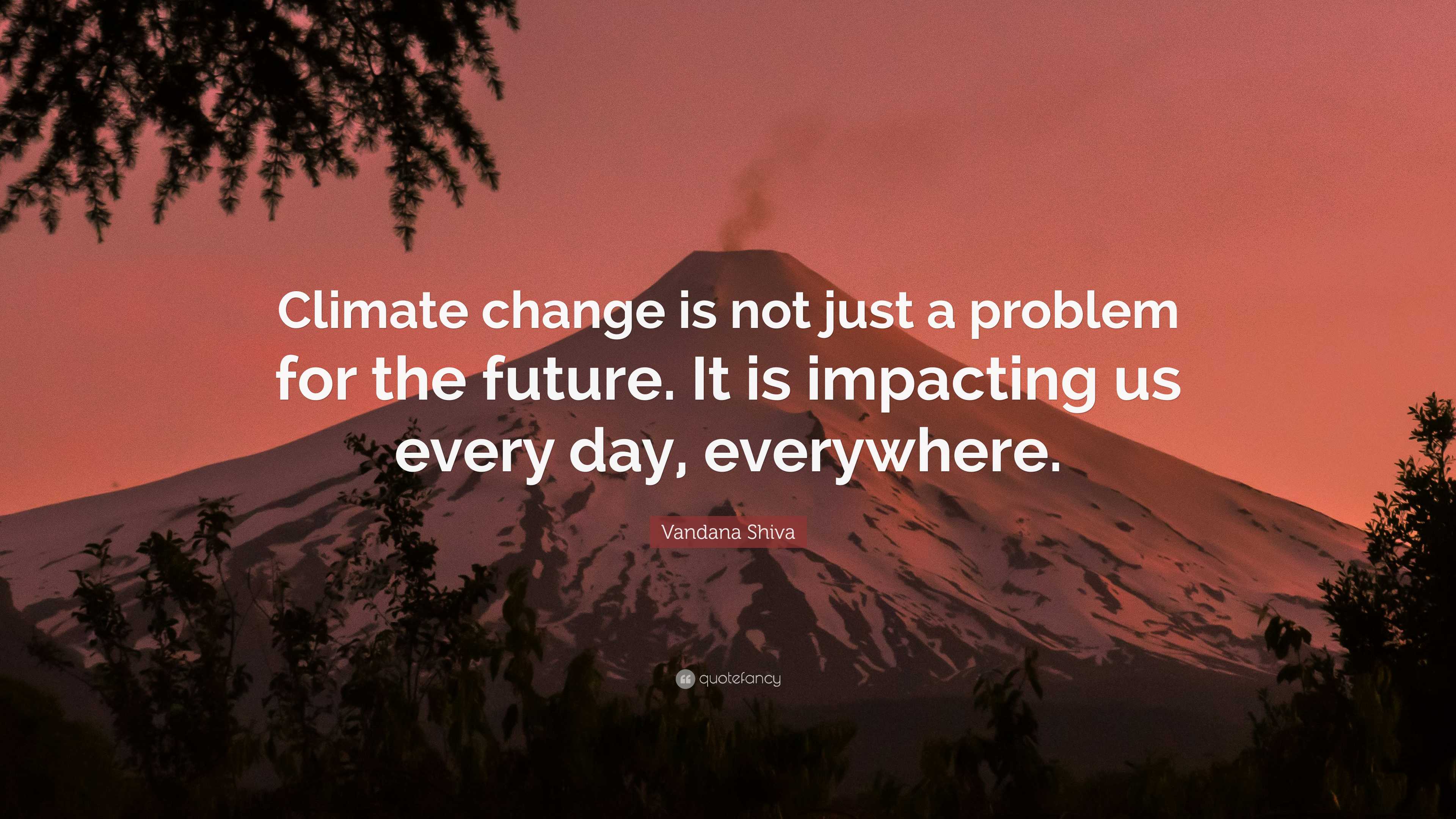 Vandana Shiva Quote: “Climate change is not just a problem for the ...
