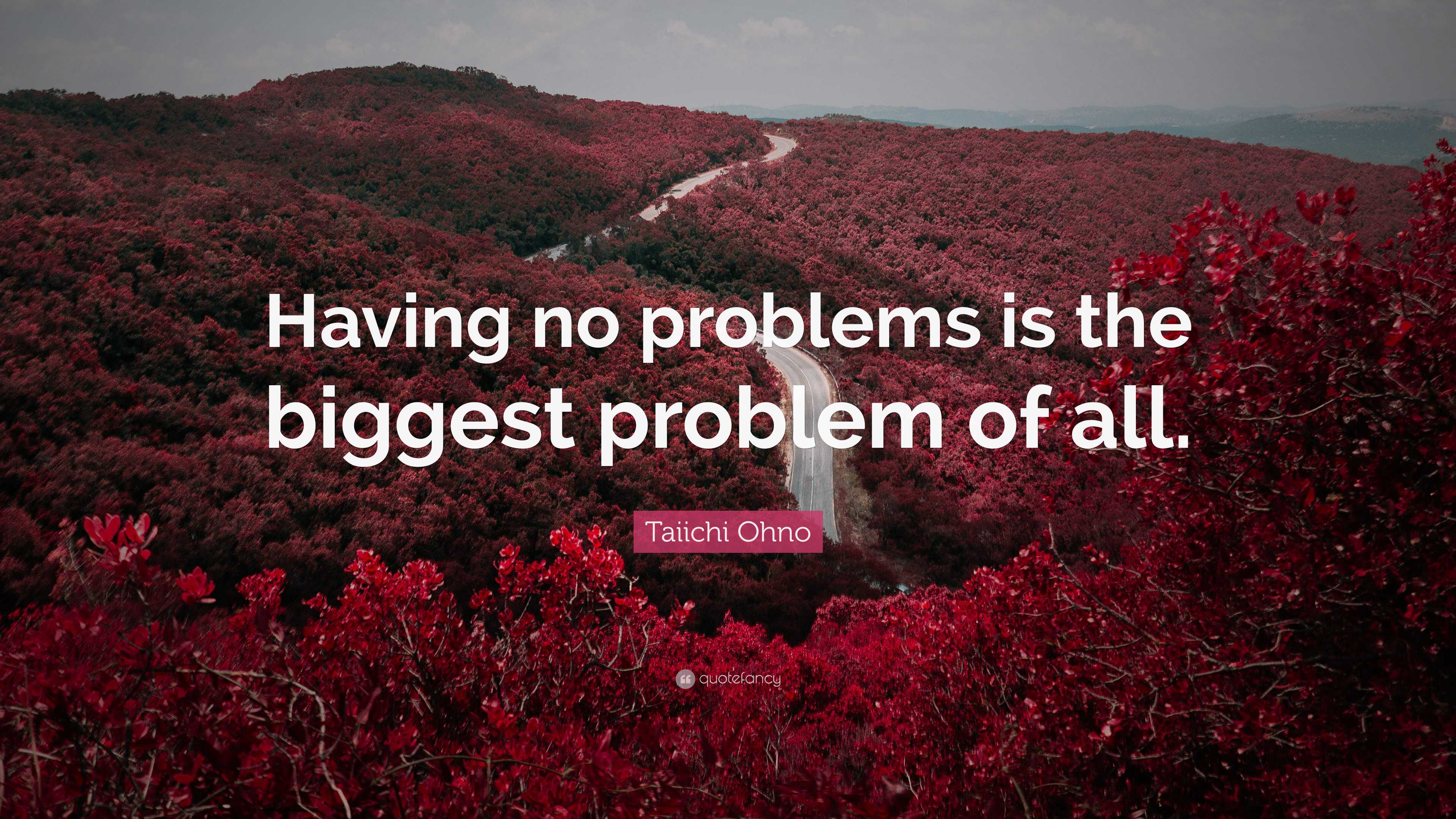 Taiichi Ohno Quote: “Having no problems is the biggest problem of all.”