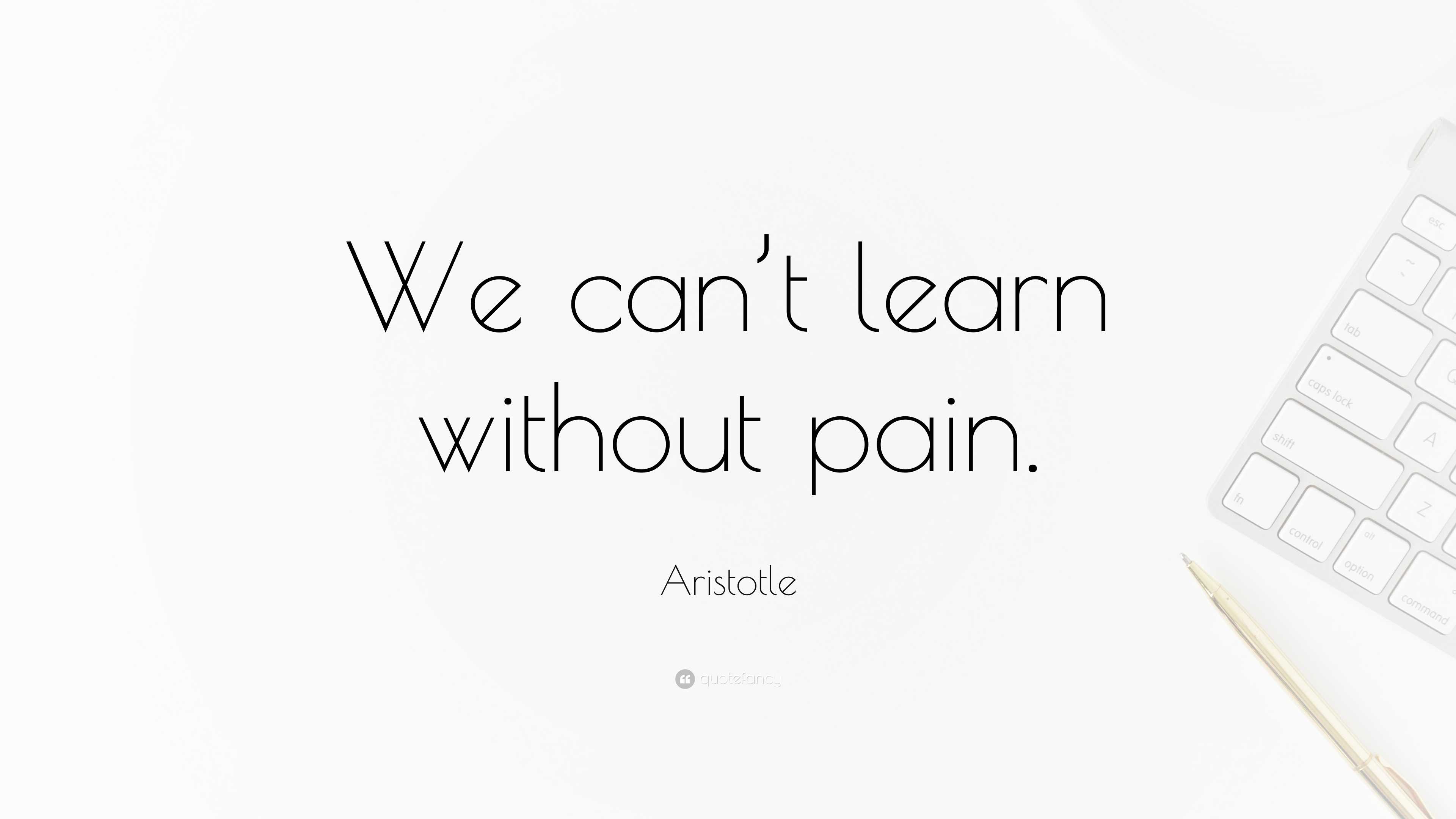 Aristotle Quote: “We can’t learn without pain.”
