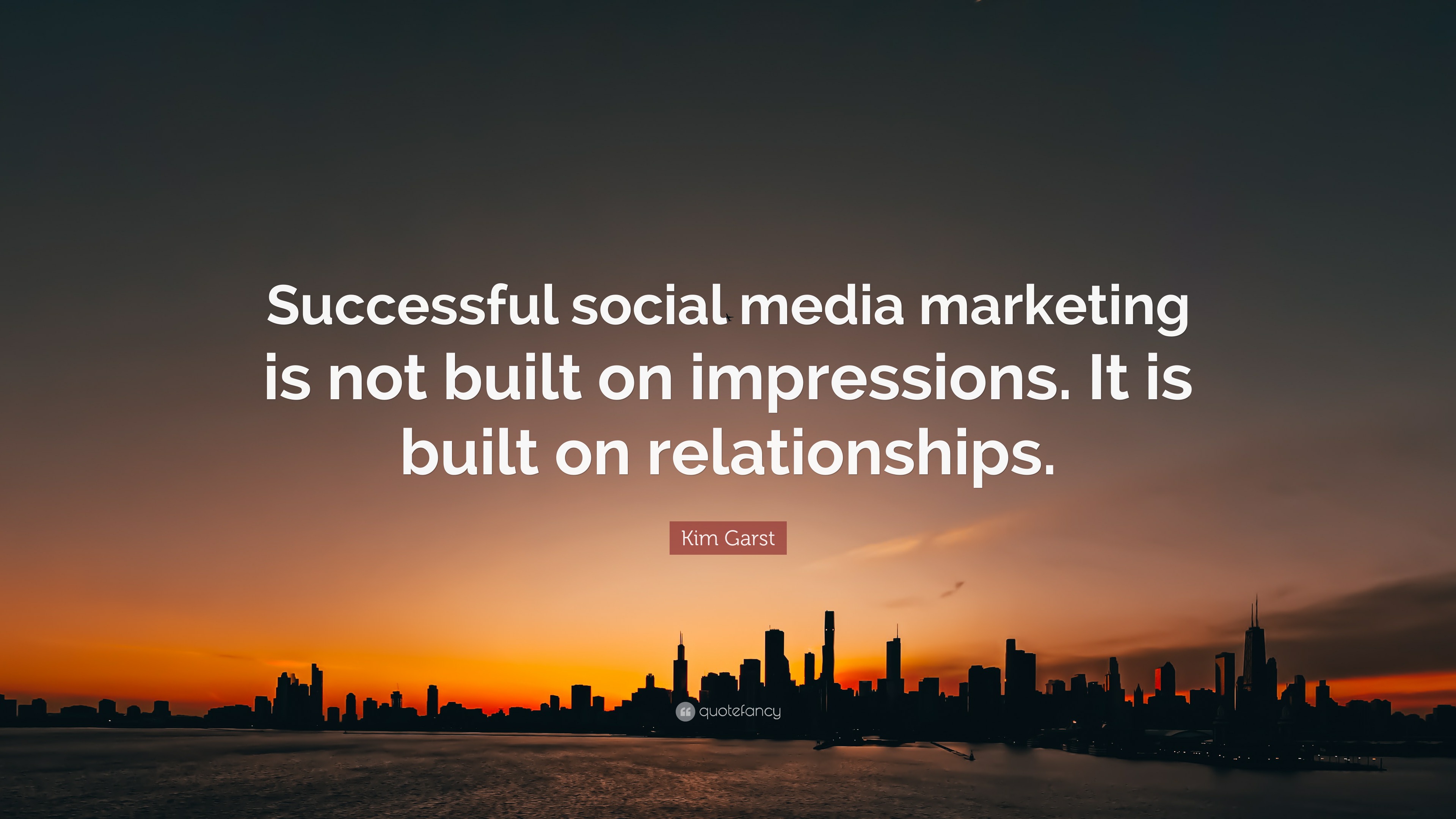 Kim Garst Quote: “Successful social media marketing is not built on ...