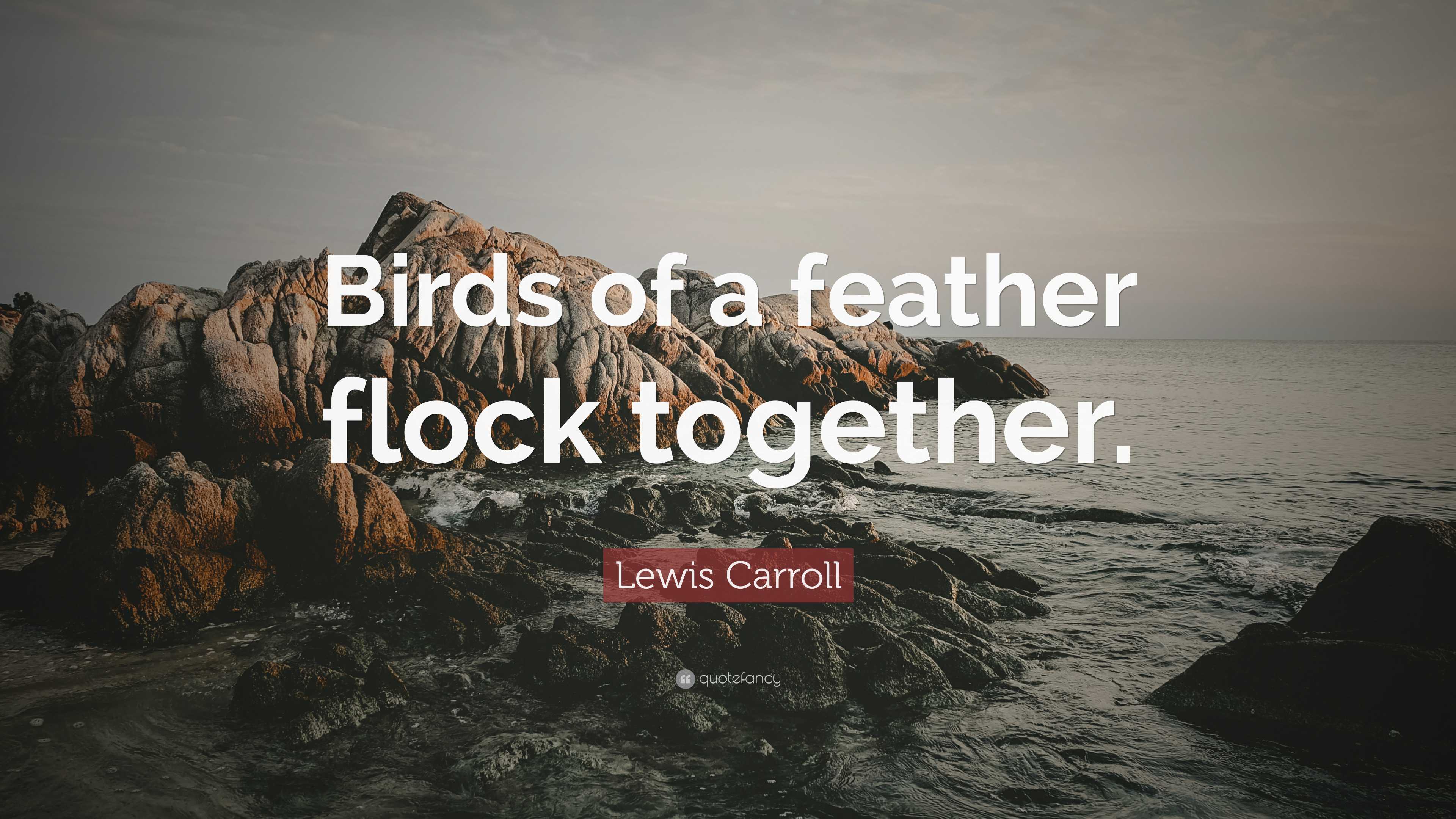 Lewis Carroll Quote: “Birds of a feather flock together.”