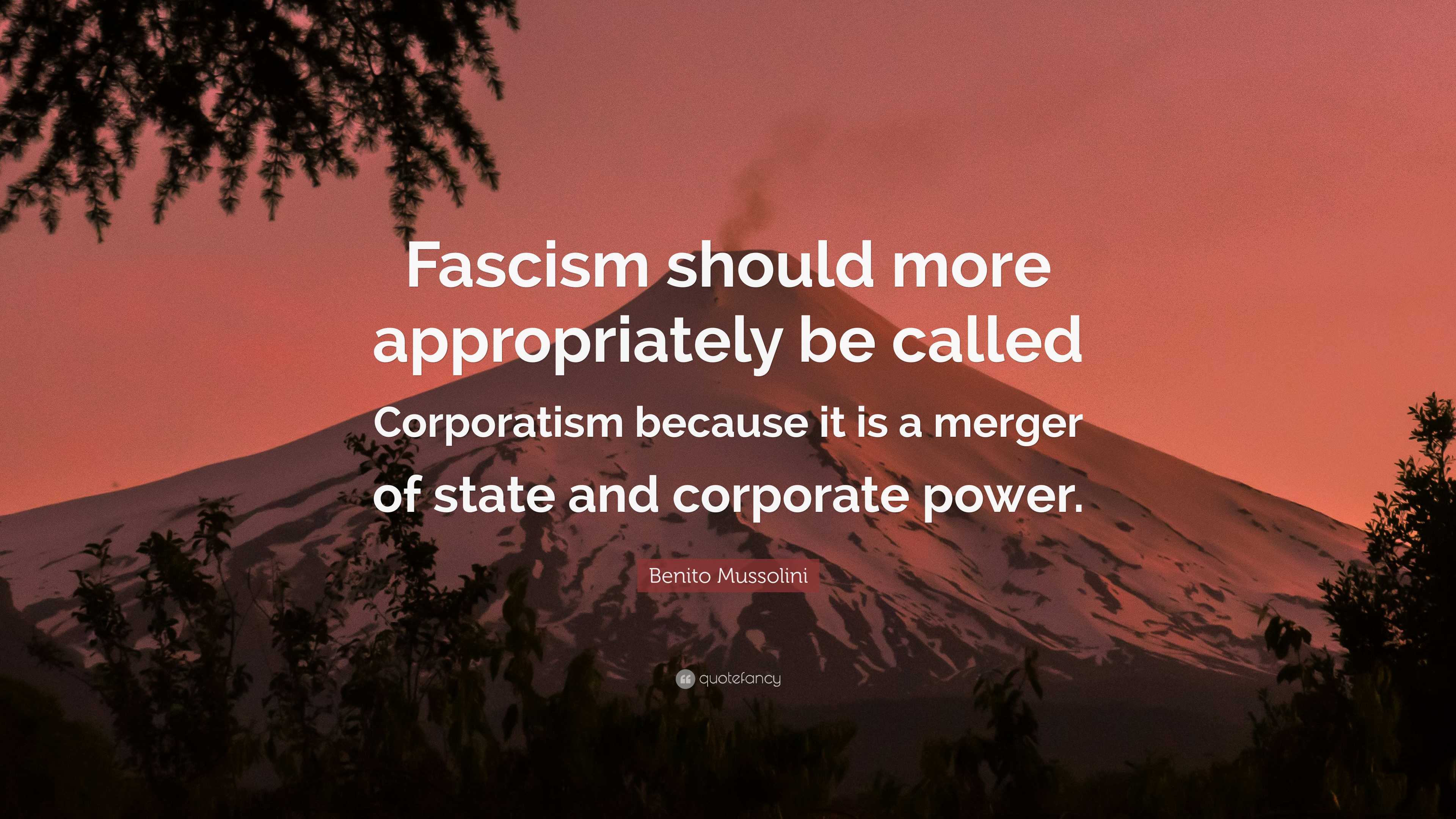 Mussolini Fascism Quote