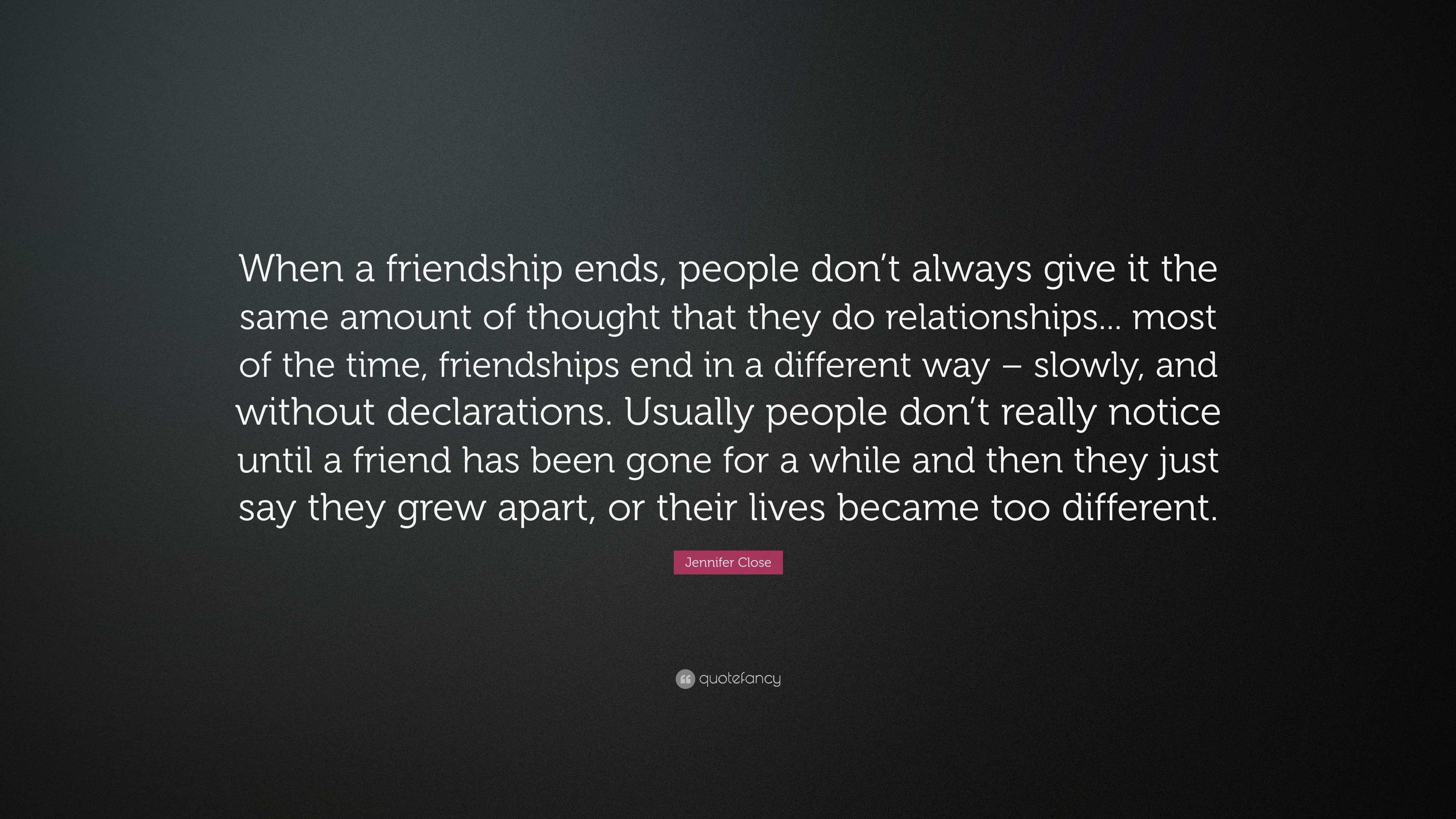 Inspirational Quotes About Friendship Ending
