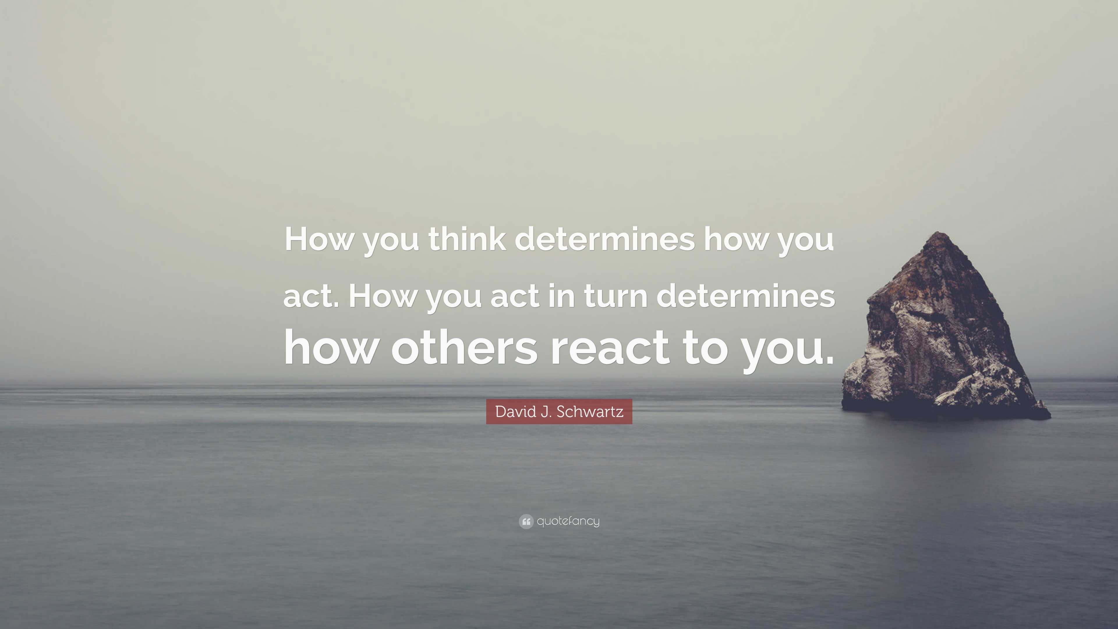 David J. Schwartz Quote: “How you think determines how you act. How you ...