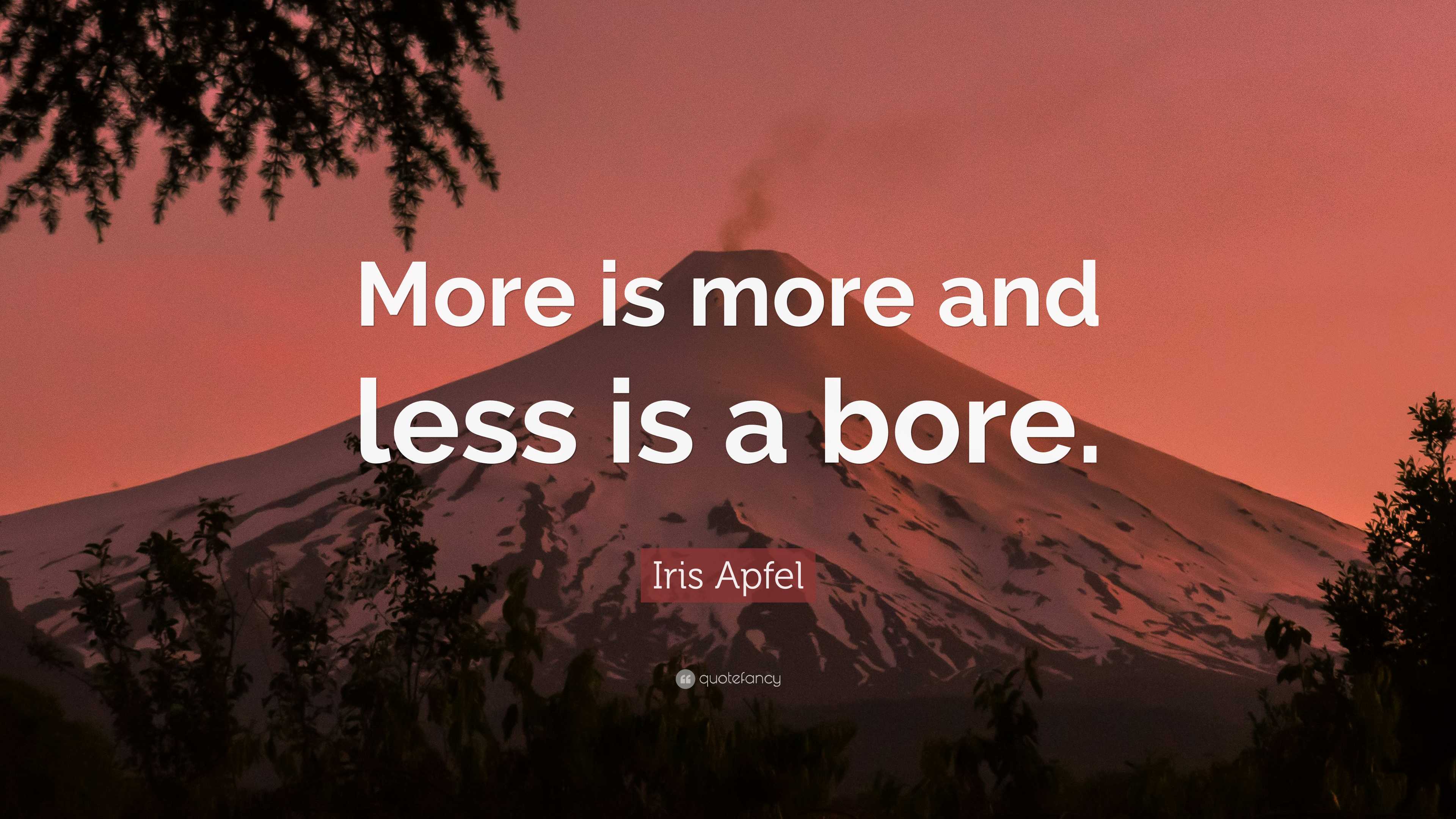 Iris Apfel Quote: “More is more and less is a bore.”