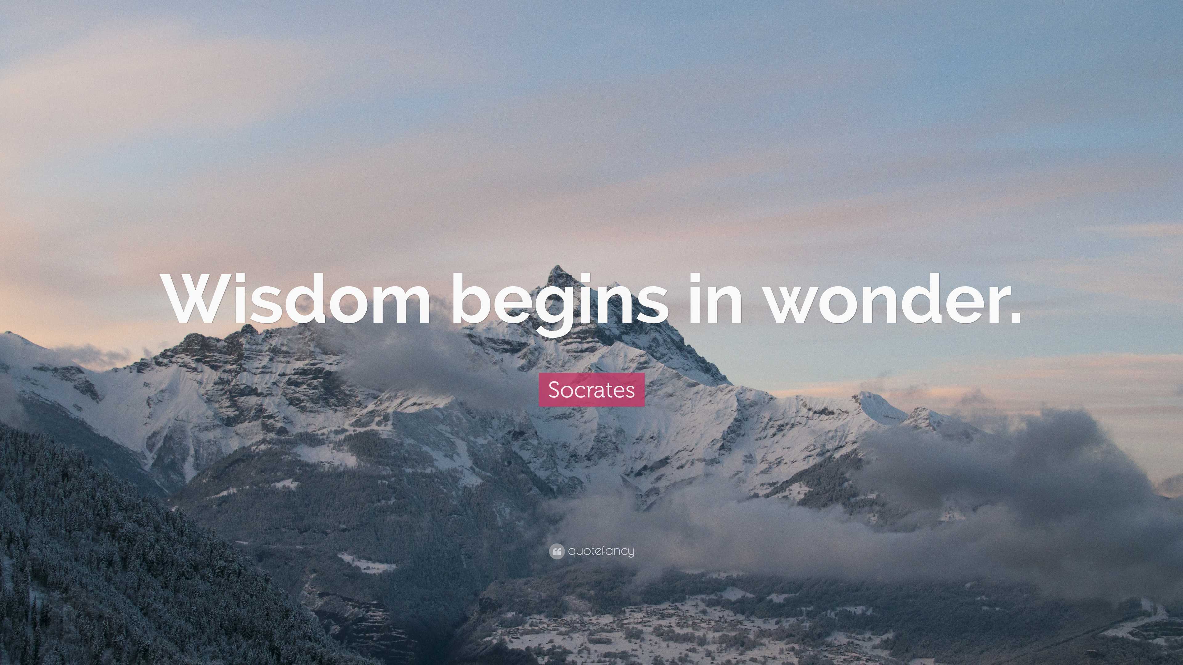 Socrates Quote: “Wisdom begins in wonder.”