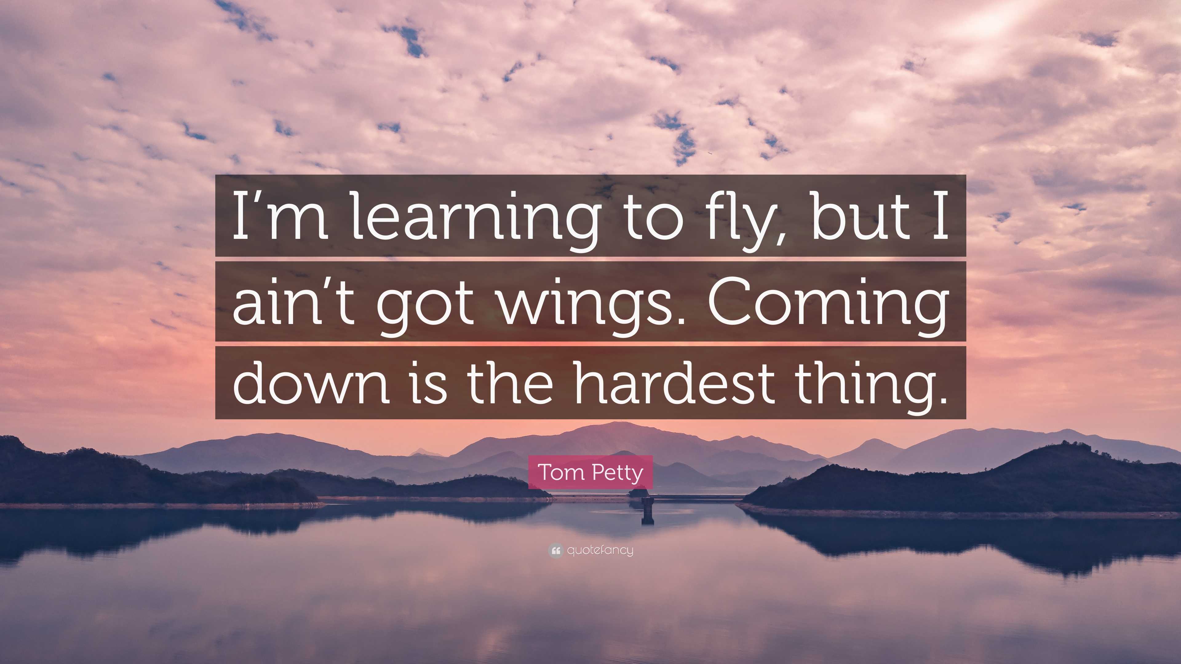 Tom Petty Quote: “I’m learning to fly, but I ain’t got wings. Coming ...