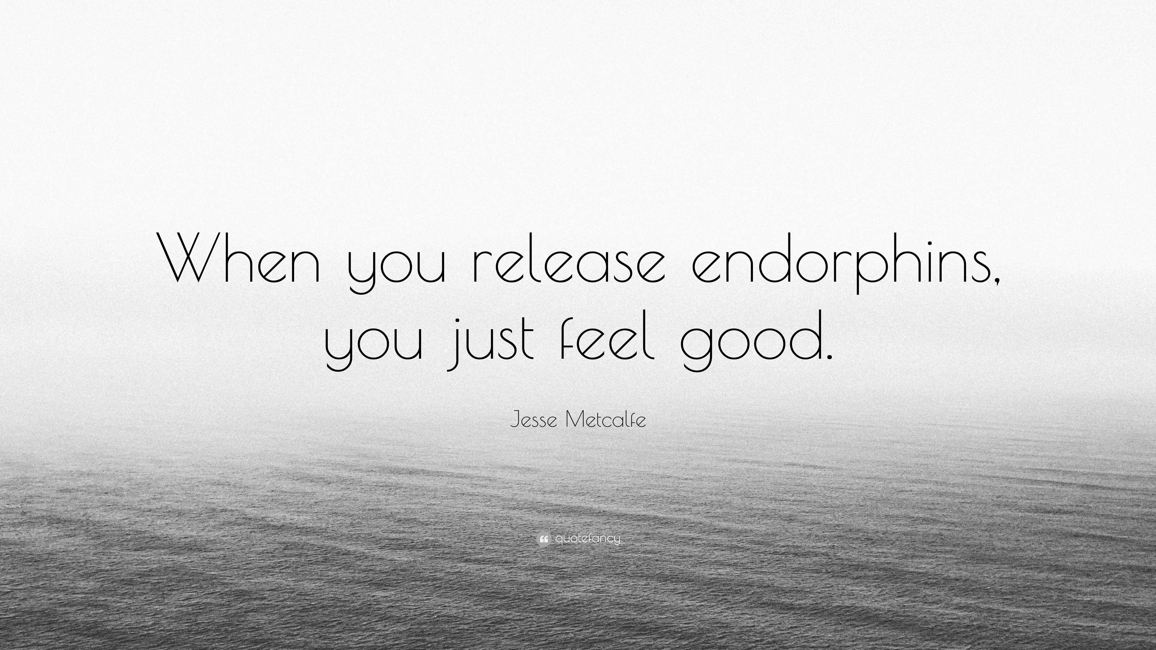 Jesse Metcalfe Quote: “When you release endorphins, you just feel good.”