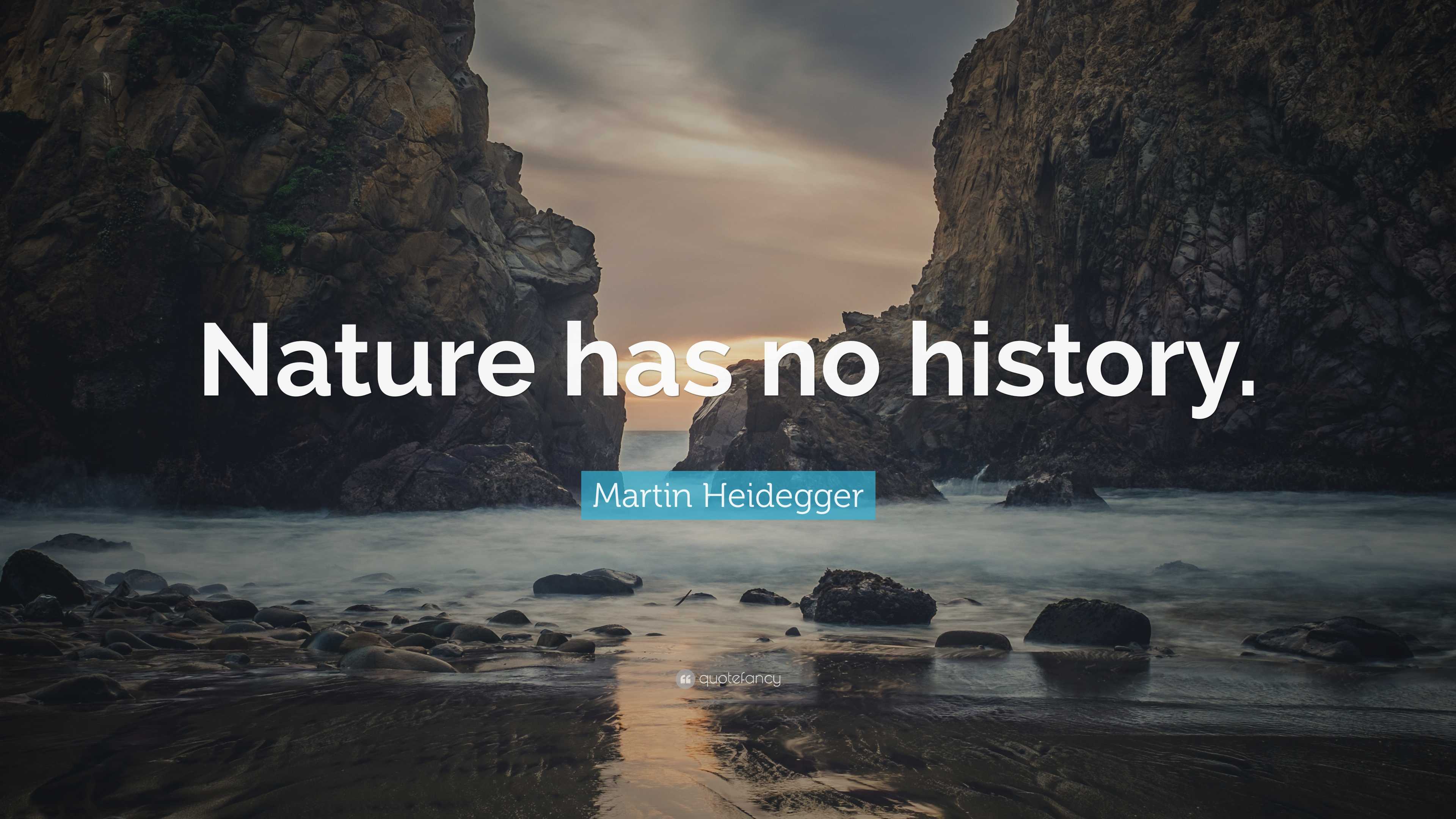 Martin Heidegger Quote: “Nature has no history.”