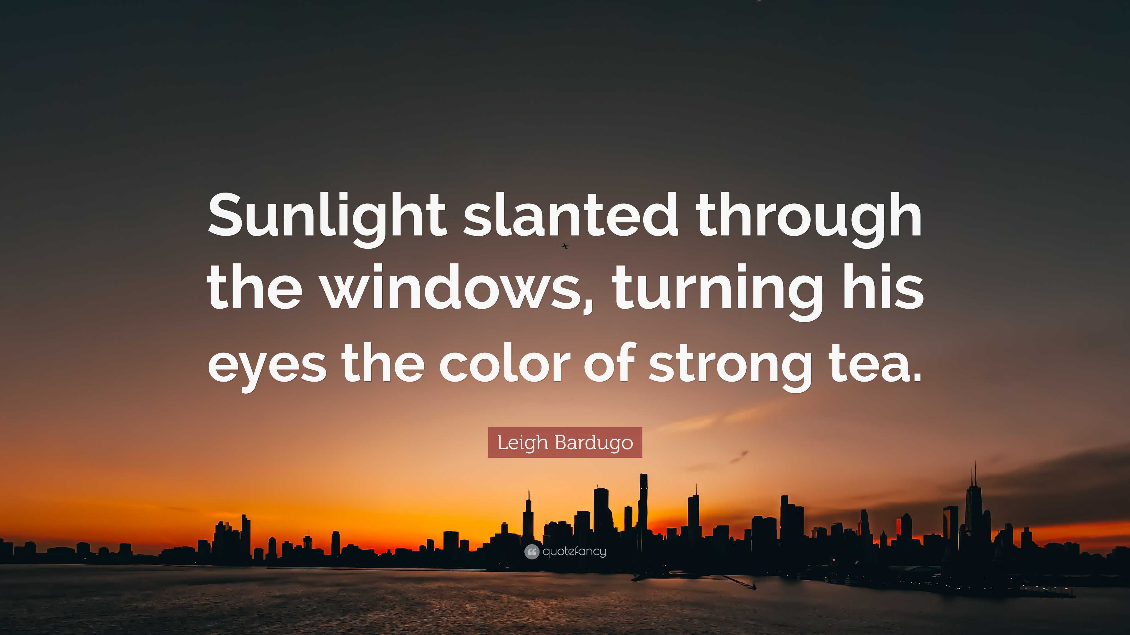 Leigh Bardugo Quote: “Sunlight slanted through the windows, turning his ...
