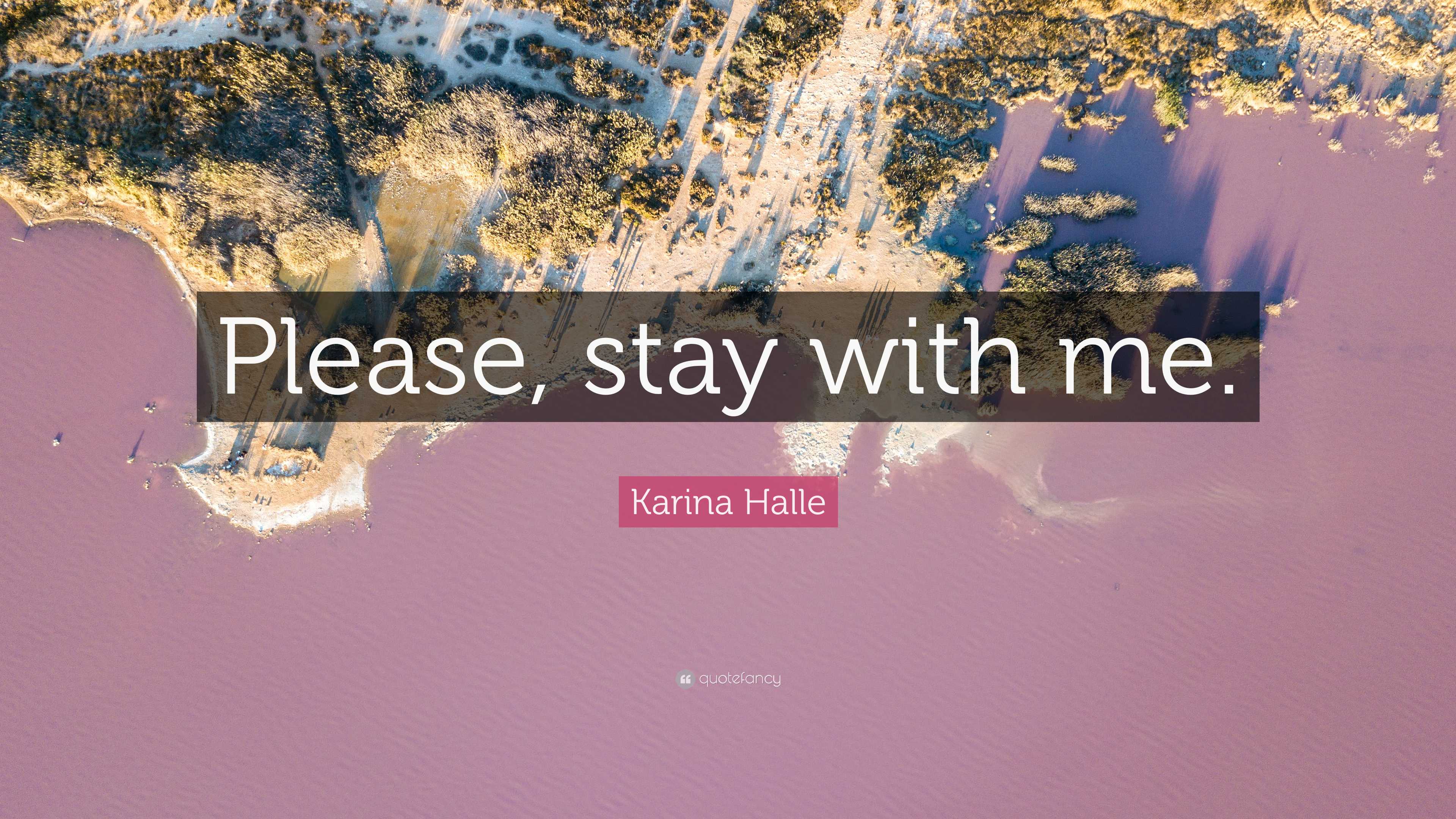 Karina Halle Quote: “Please, stay with me.”