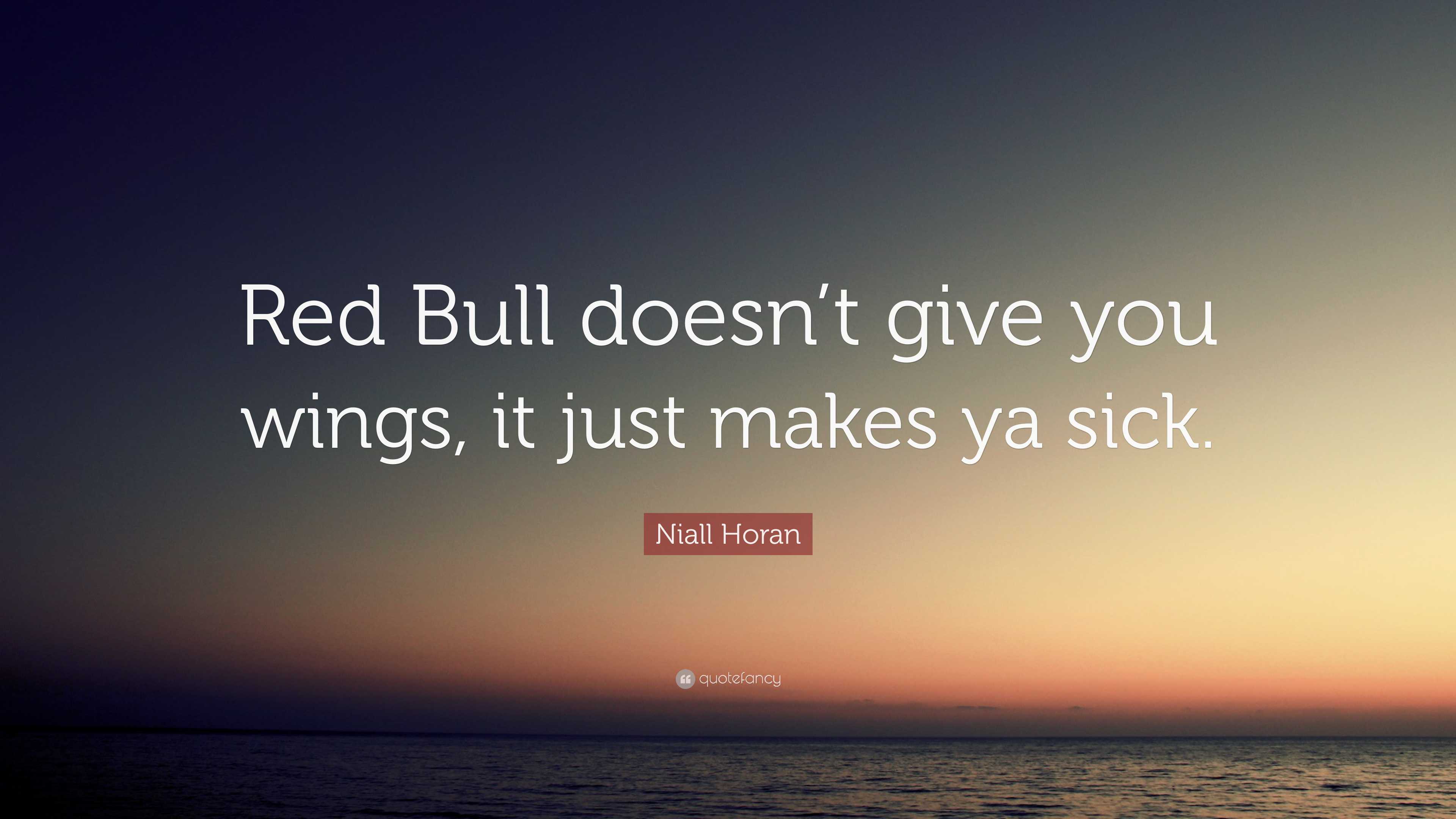 Niall Horan Quote: “Red Bull doesn’t give you wings, it just makes ya ...