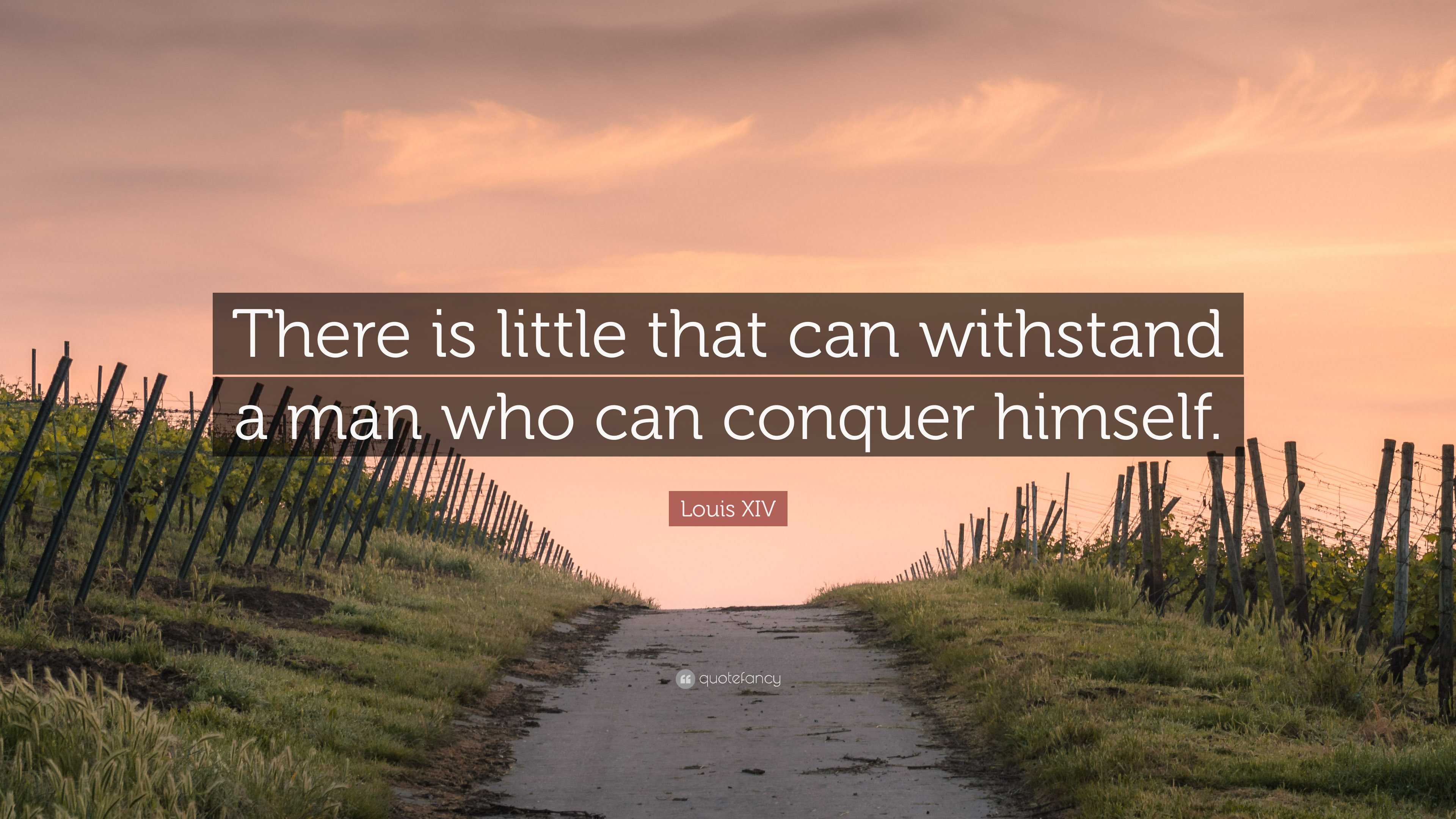 Louis XIV Quote: “There is little that can withstand a man who can ...