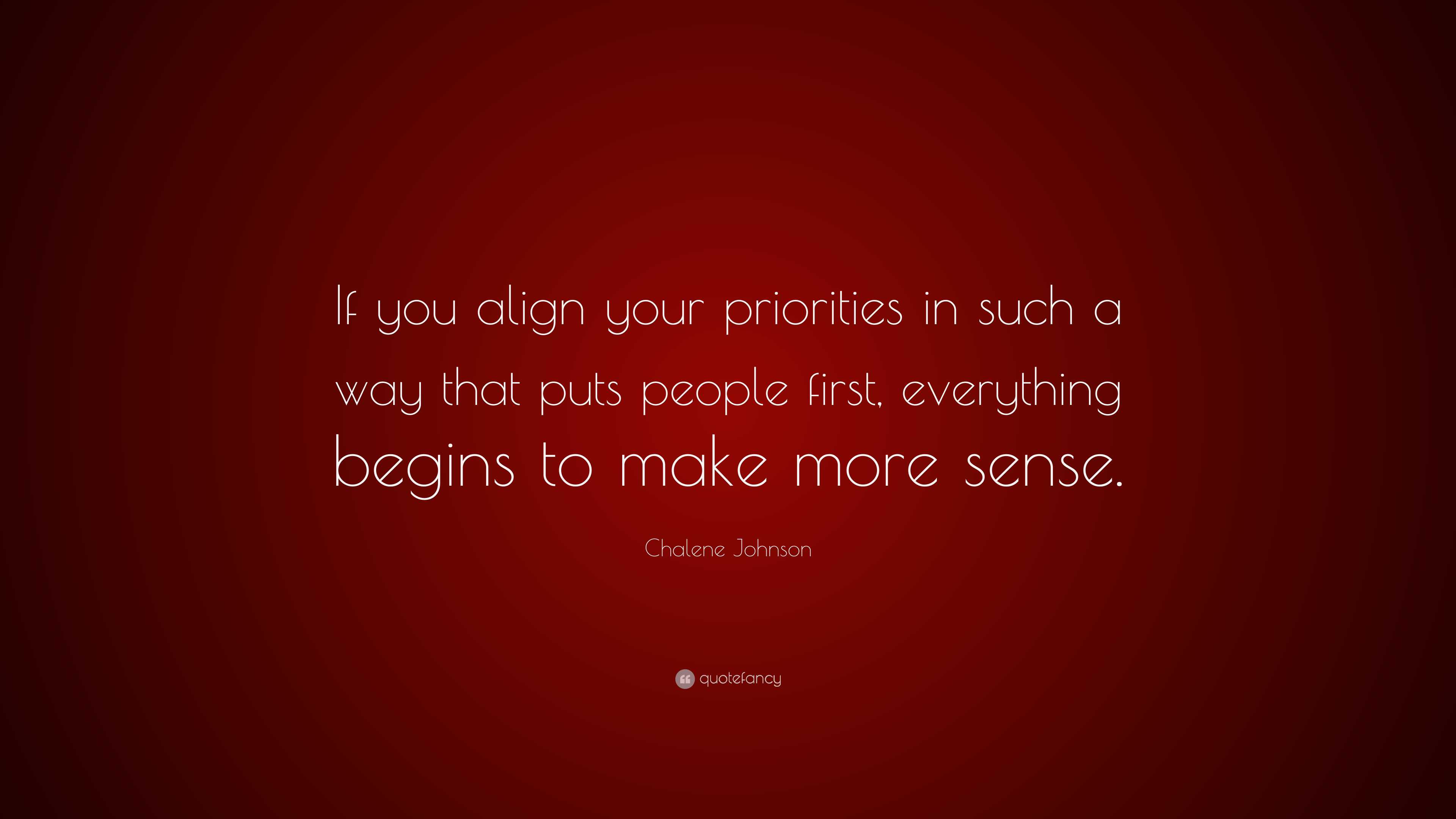 Chalene Johnson Quote: “If you align your priorities in such a way that ...