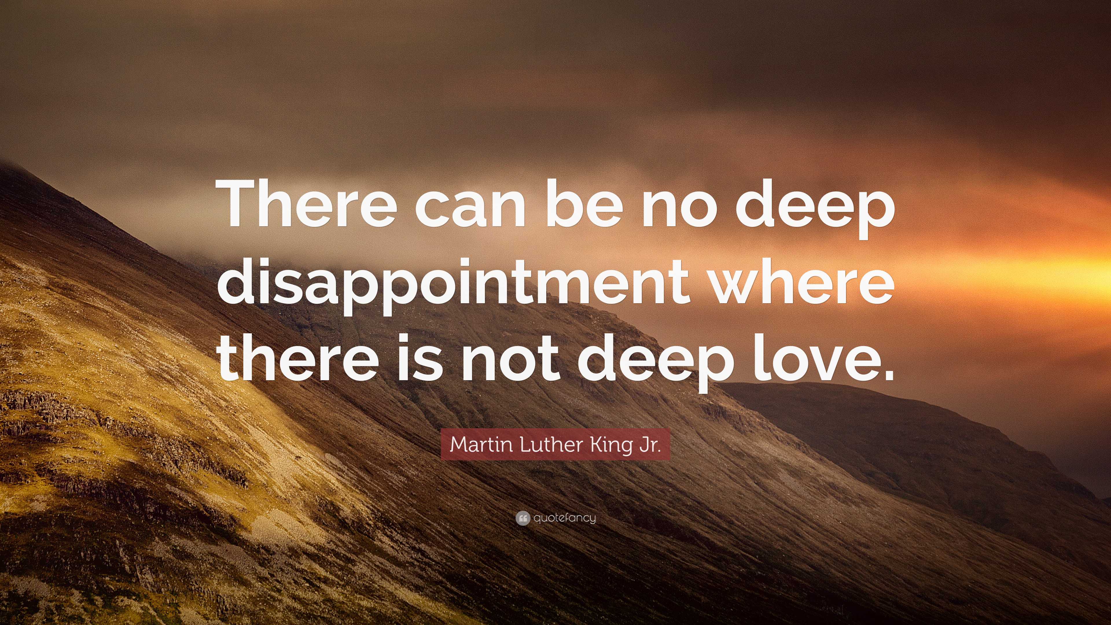 Martin Luther King Jr. Quote: “There can be no deep disappointment ...