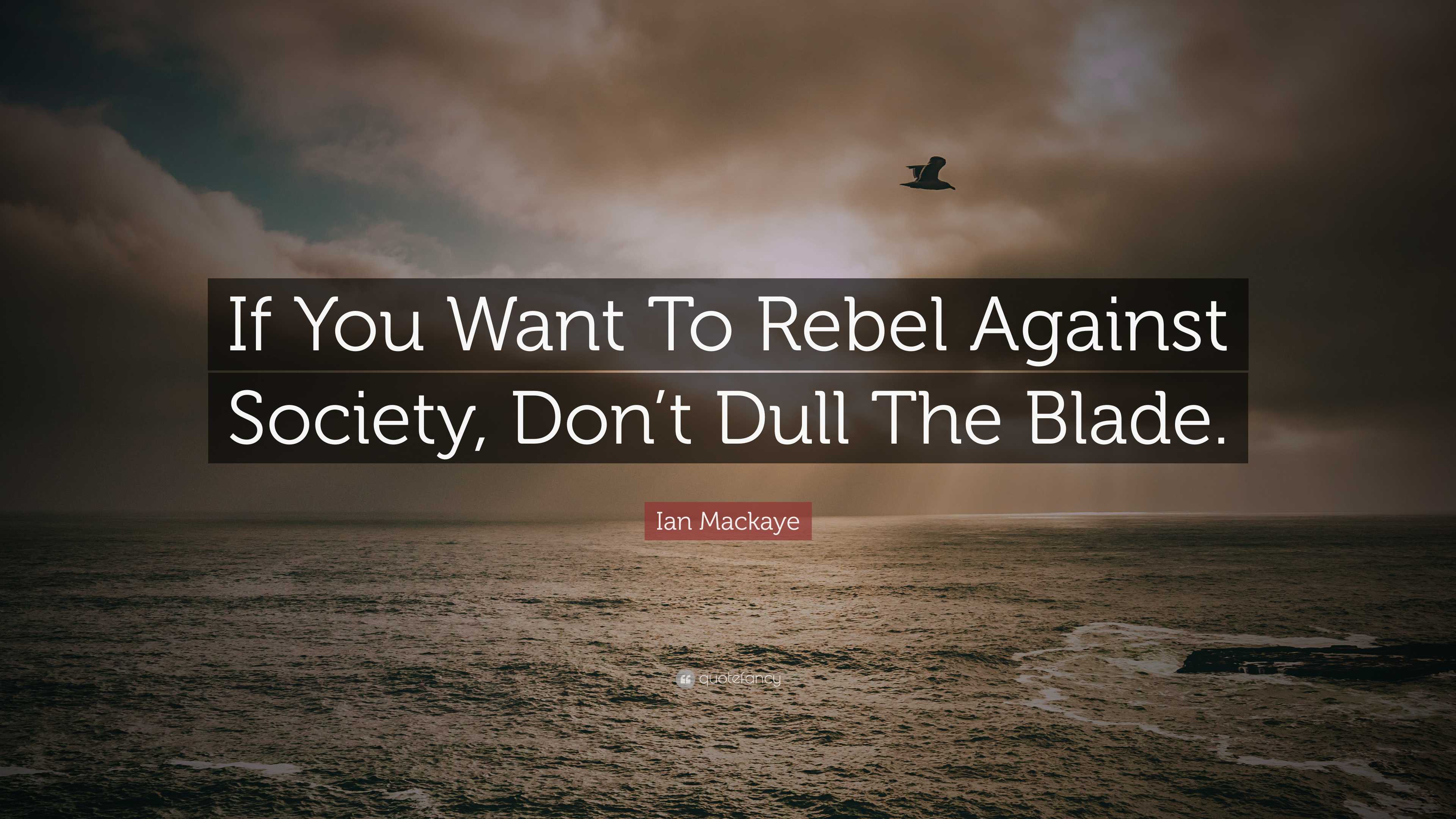 Ian Mackaye Quote: “If You Want To Rebel Against Society, Don’t Dull ...