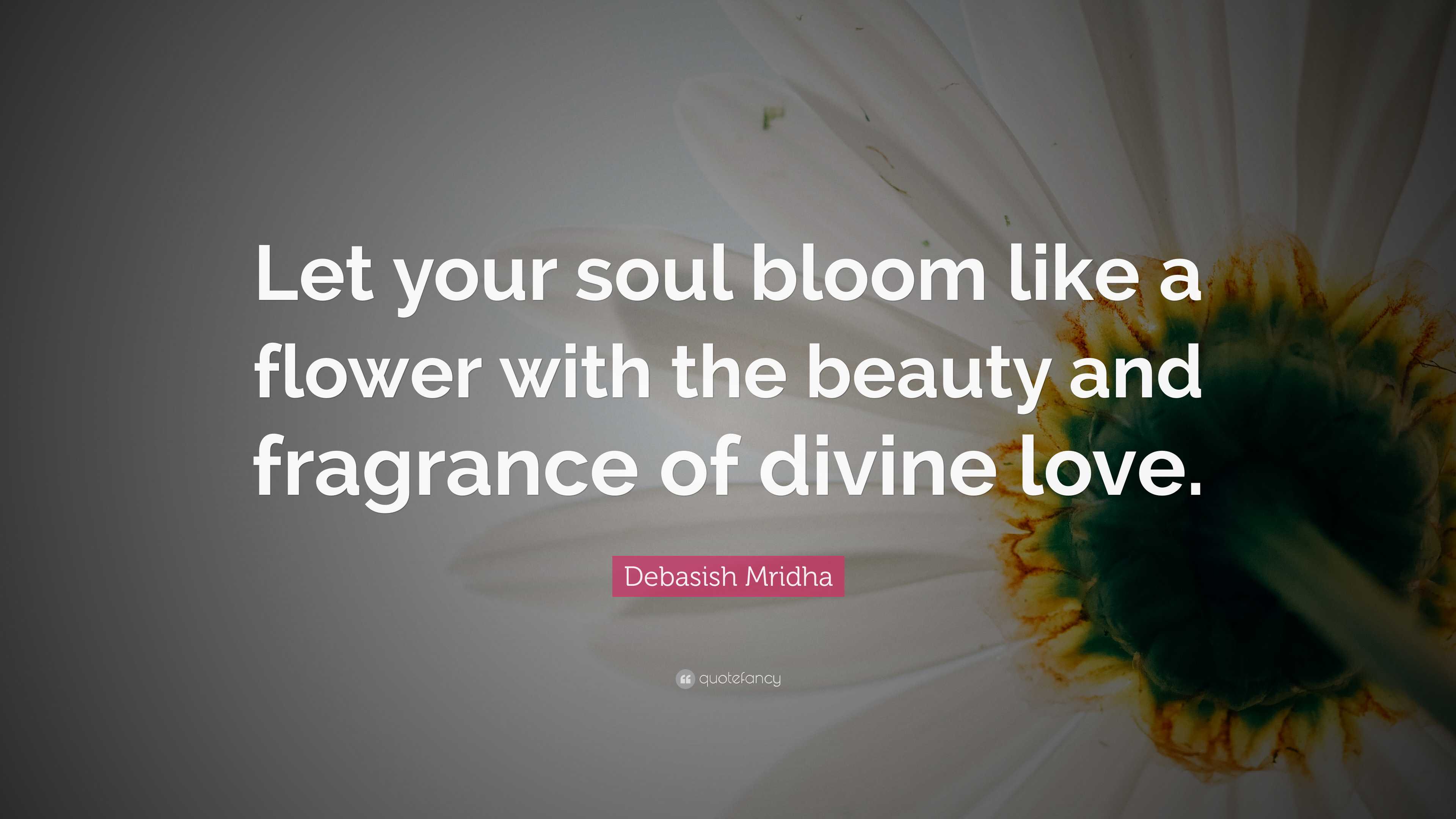 Debasish Mridha Quote: “Let your soul bloom like a flower with the ...