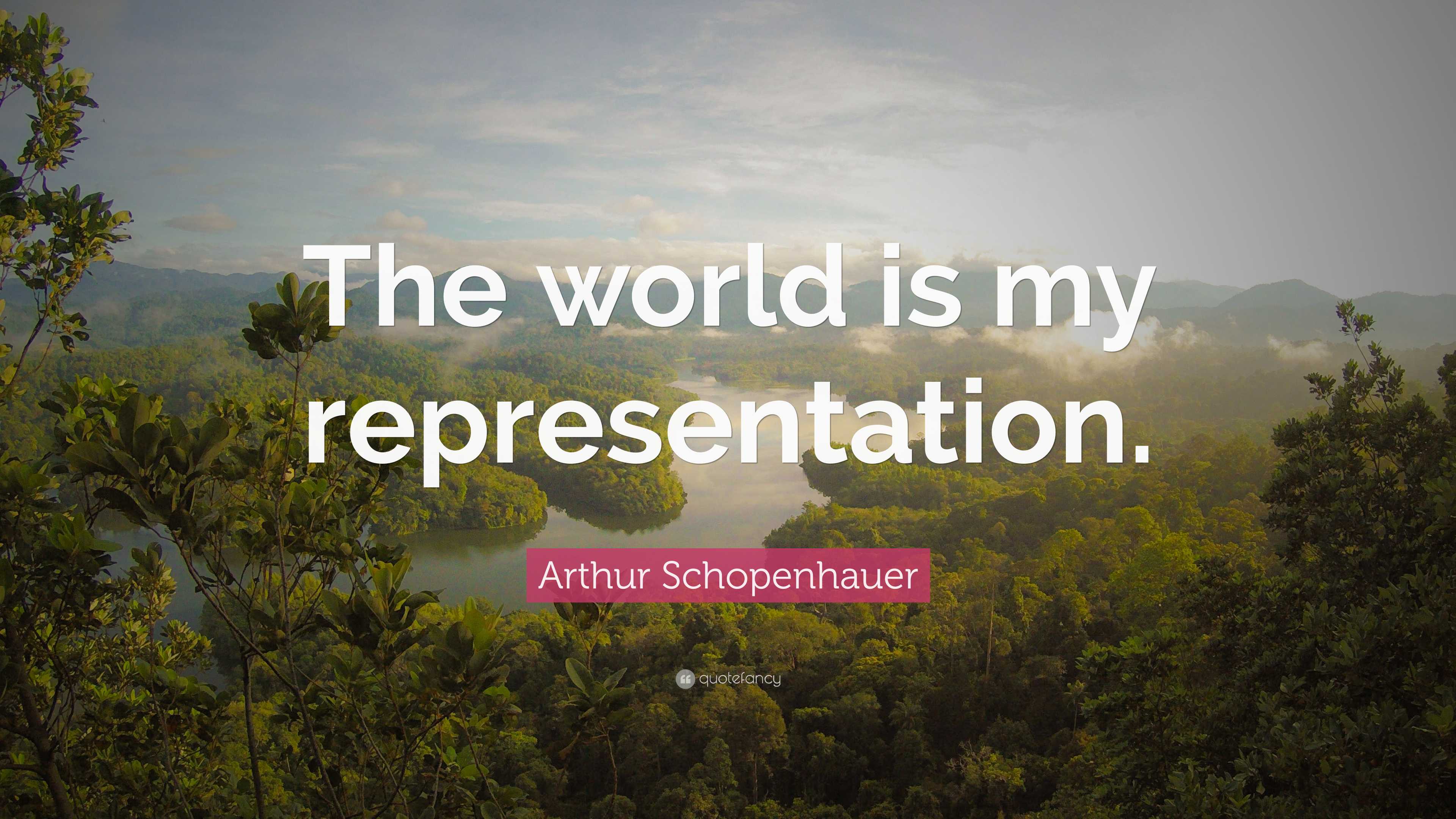 Arthur Schopenhauer Quote: “The world is my representation.”