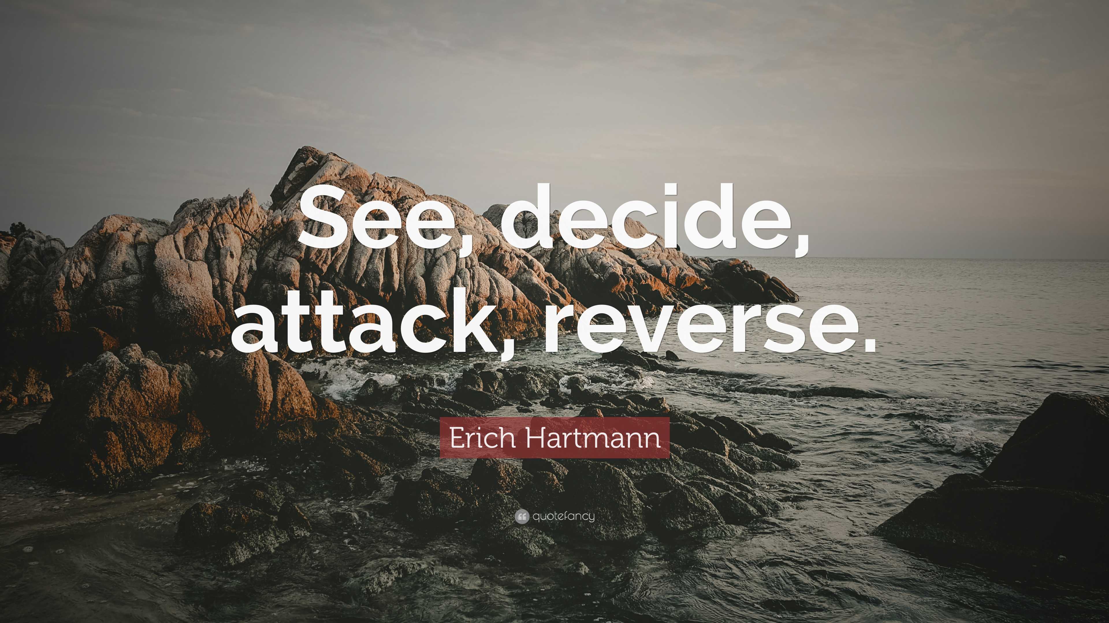 Erich Hartmann Quote: “See, decide, attack, reverse.”