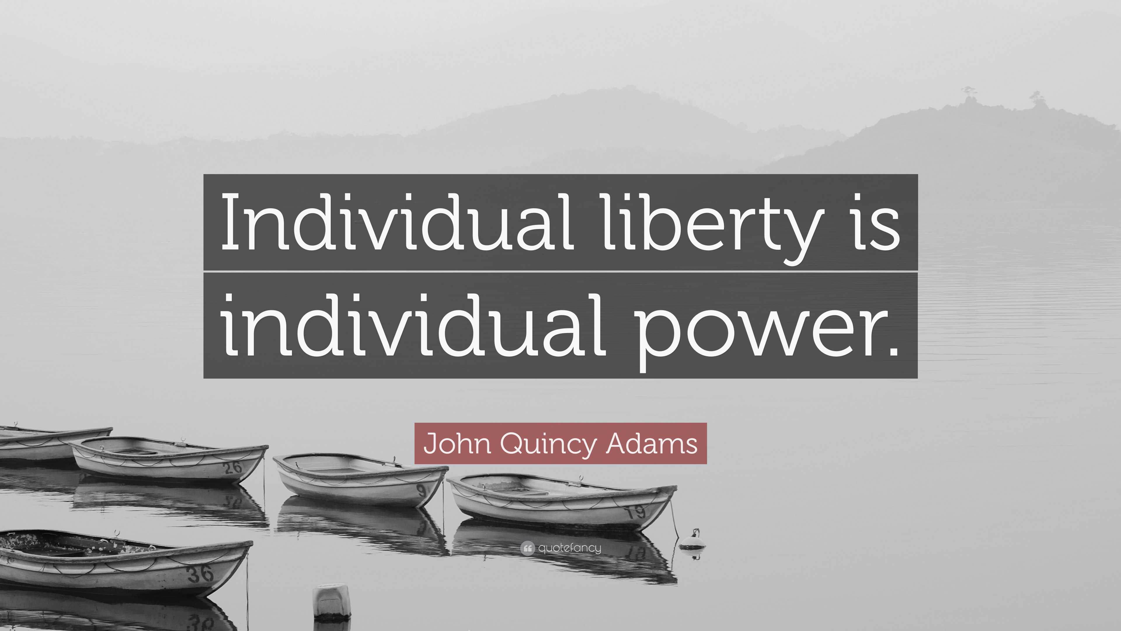 John Quincy Adams Quote: “Individual liberty is individual power.”