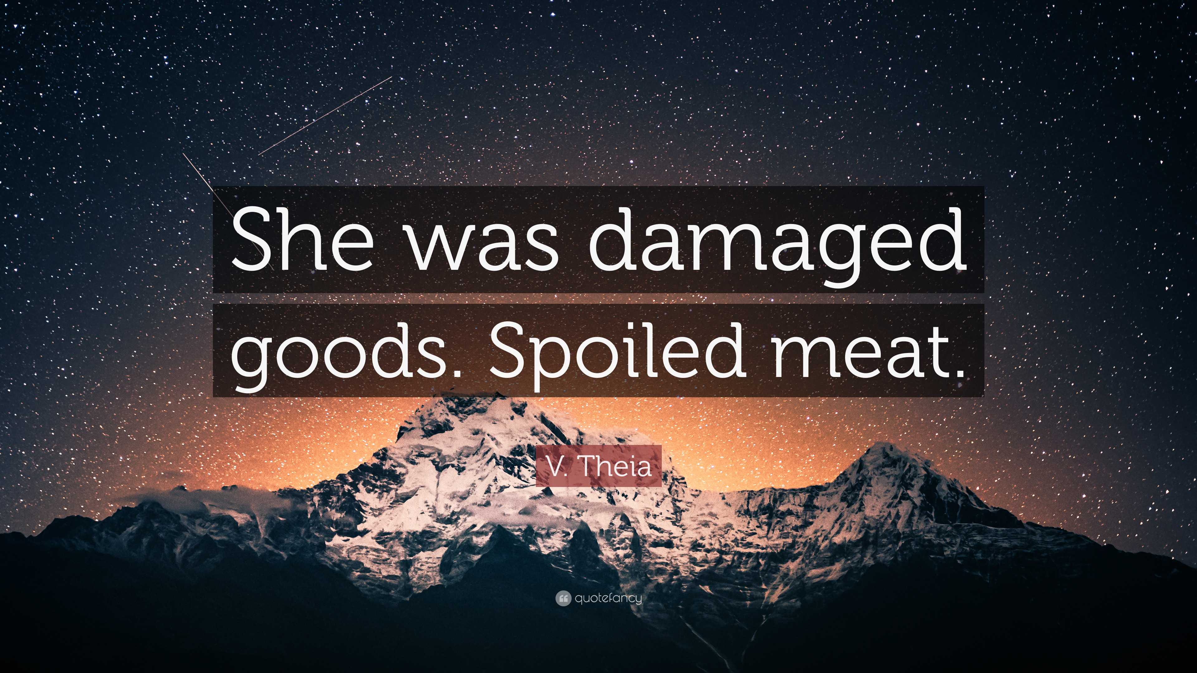 V. Theia Quote: “She was damaged goods. Spoiled meat.”