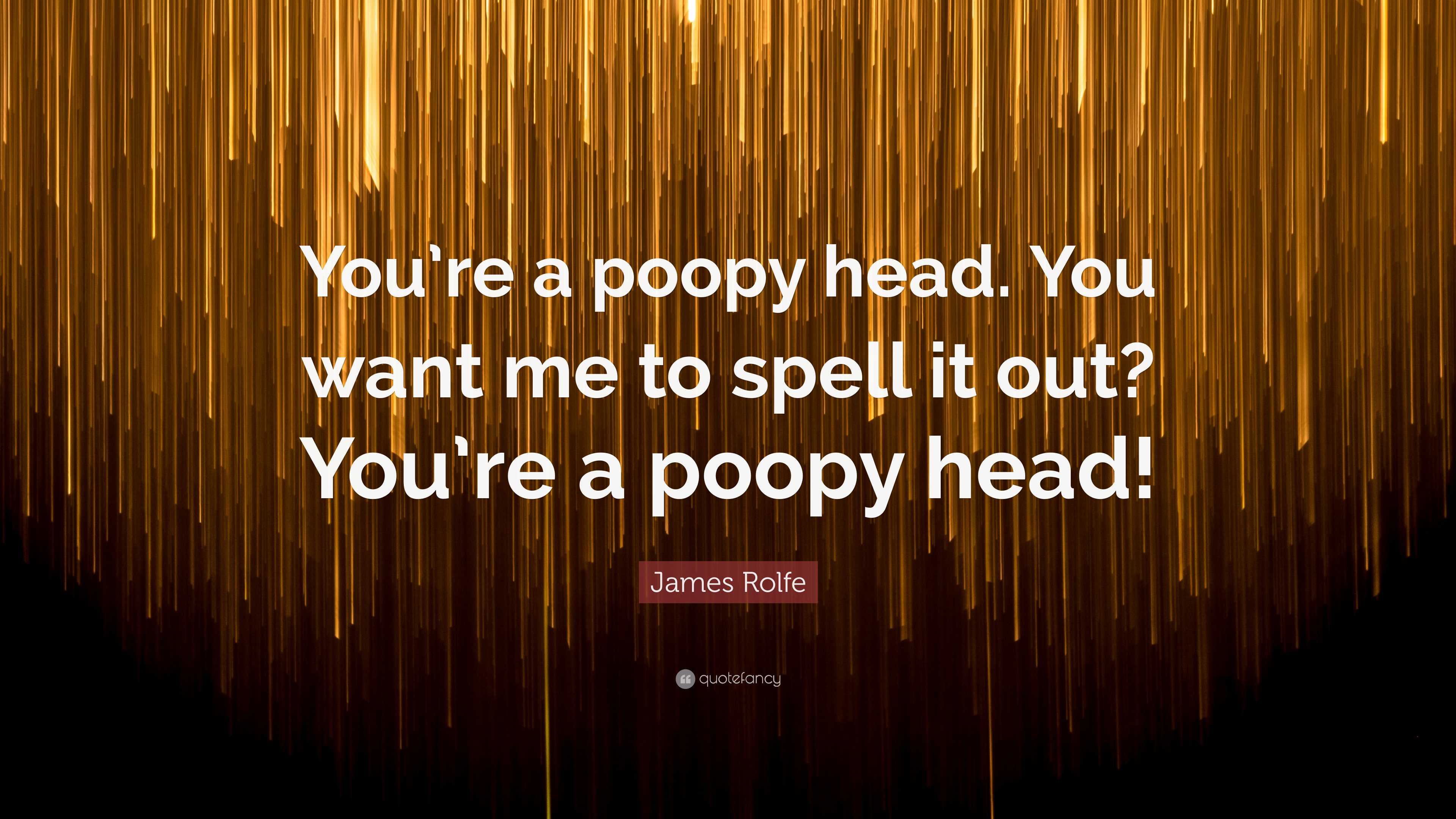 James Rolfe Quote: “You’re a poopy head. You want me to spell it out ...