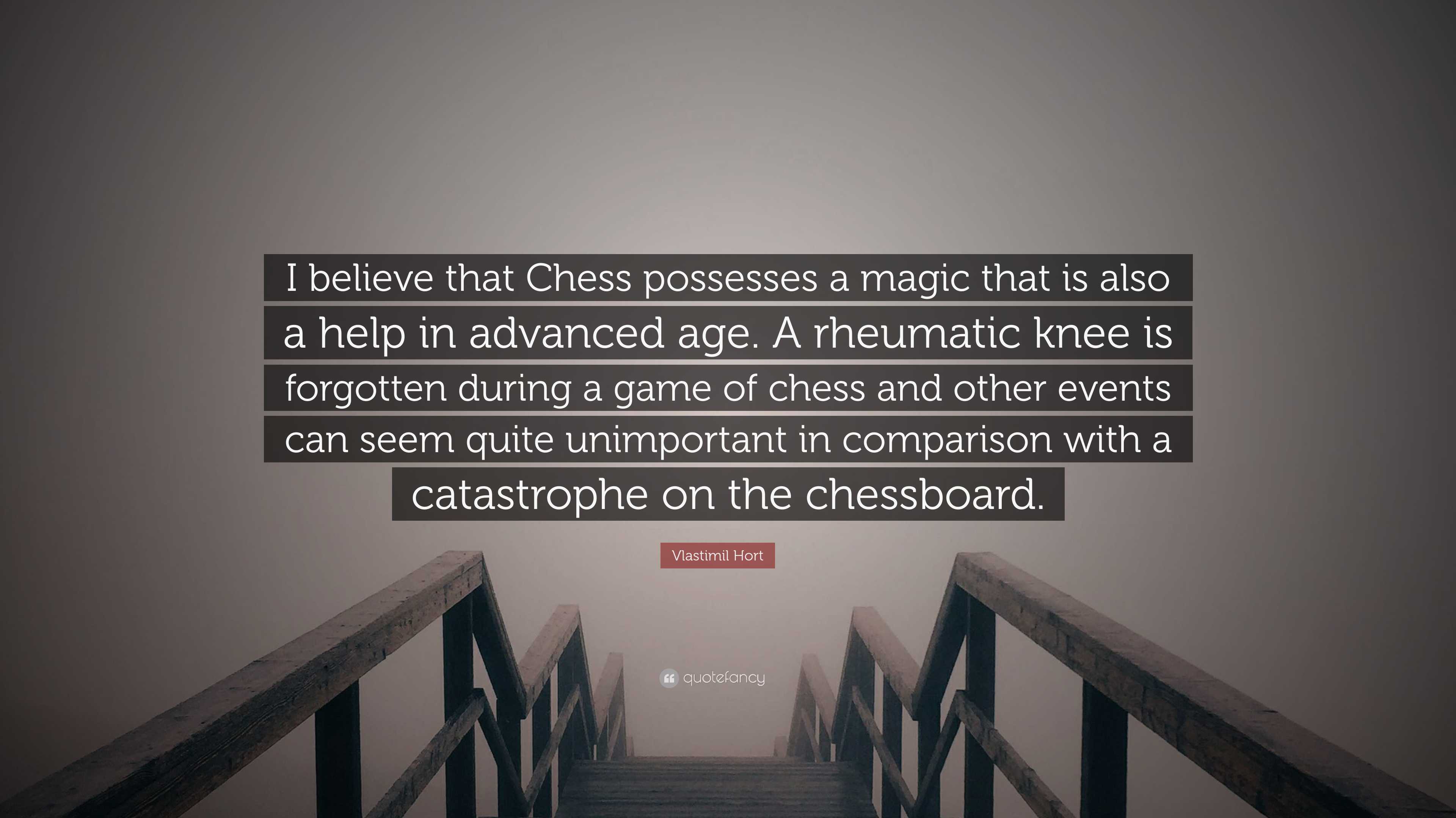 Vlastimil Hort Quote: “I believe that Chess possesses a magic that is ...