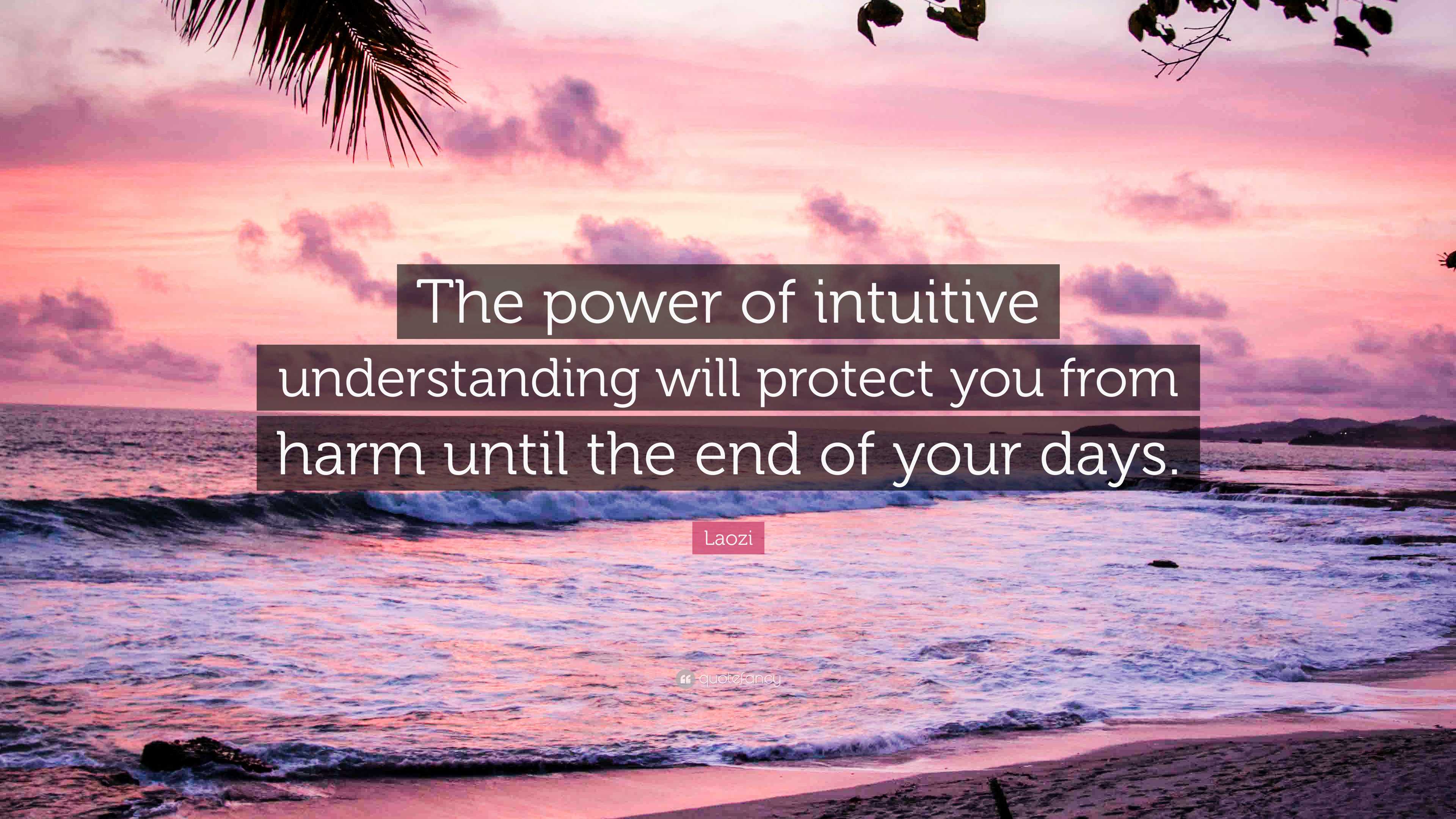Laozi Quote: “The power of intuitive understanding will protect you ...