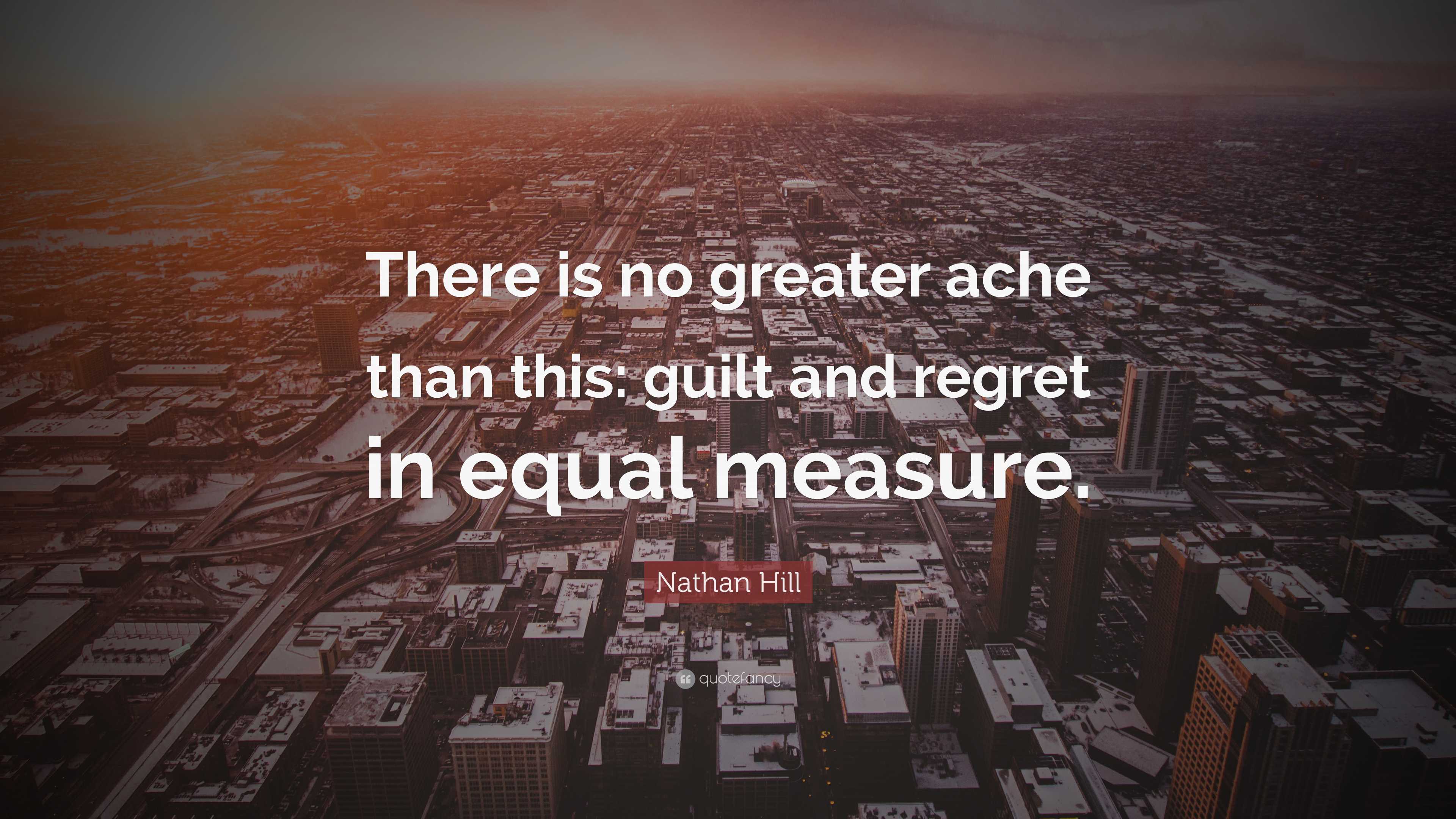 Nathan Hill Quote: “There is no greater ache than this: guilt and ...
