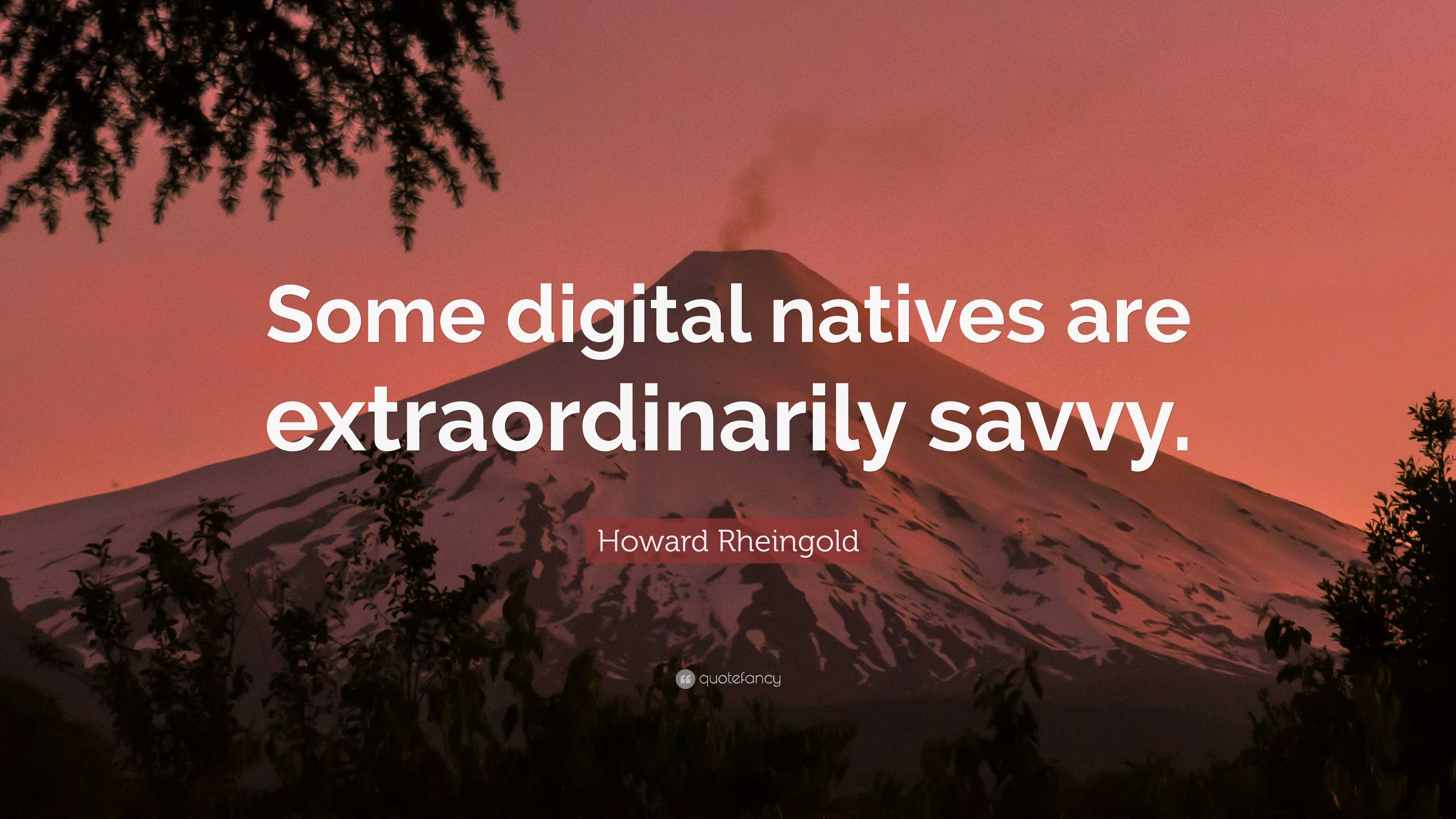 Howard Rheingold Quote: “Some digital natives are extraordinarily savvy.”