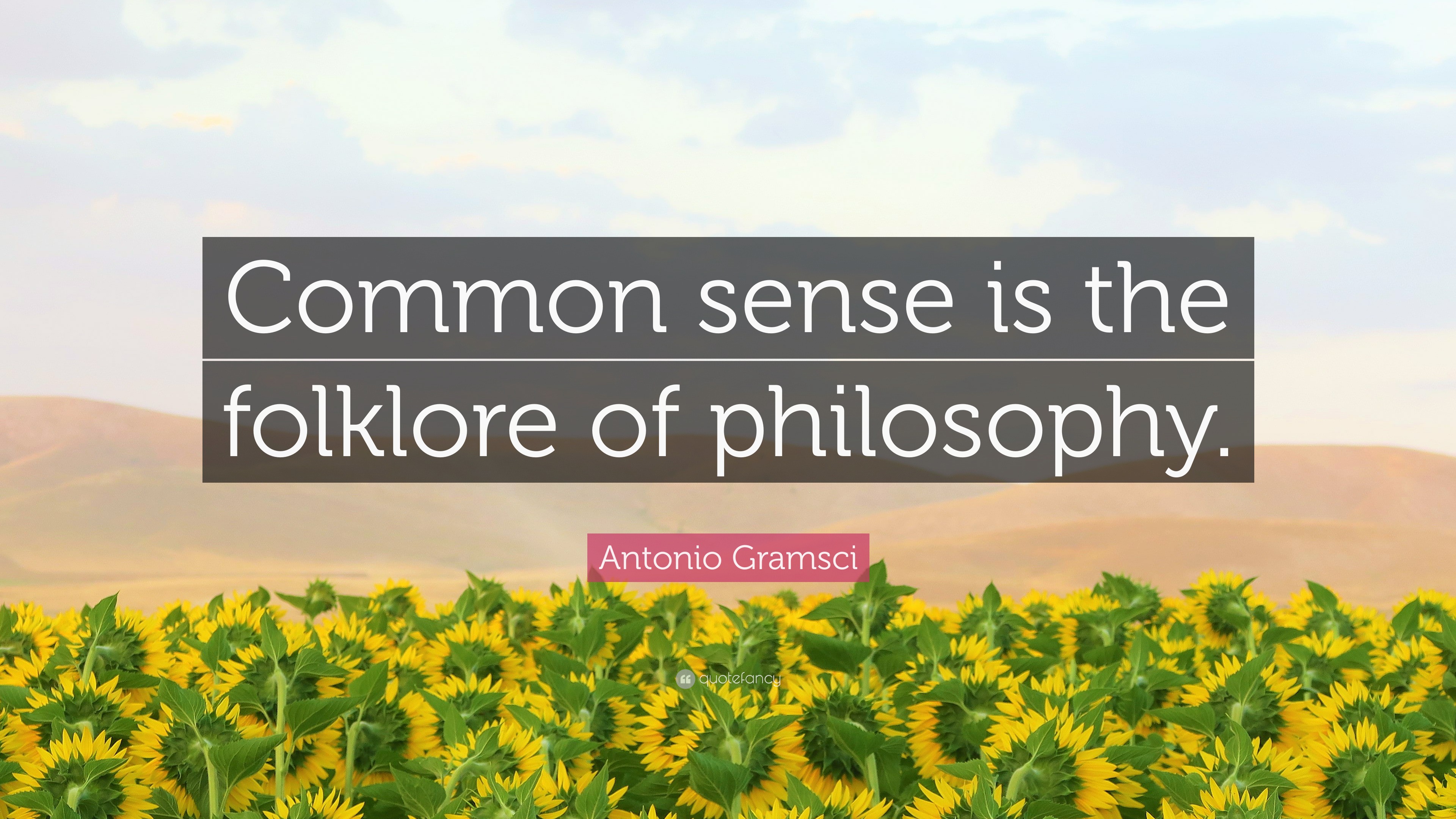 Antonio Gramsci Quote: “Common sense is the folklore of philosophy.”