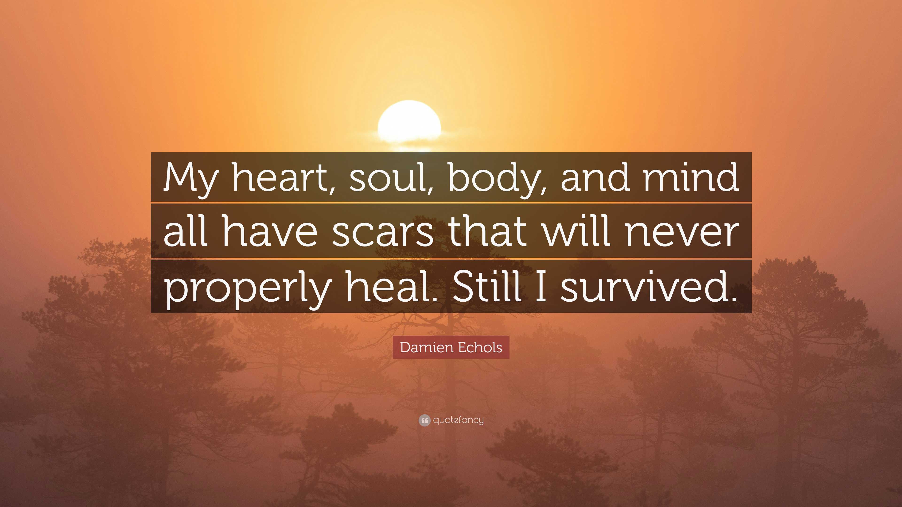 Damien Echols Quote: “My heart, soul, body, and mind all have scars ...