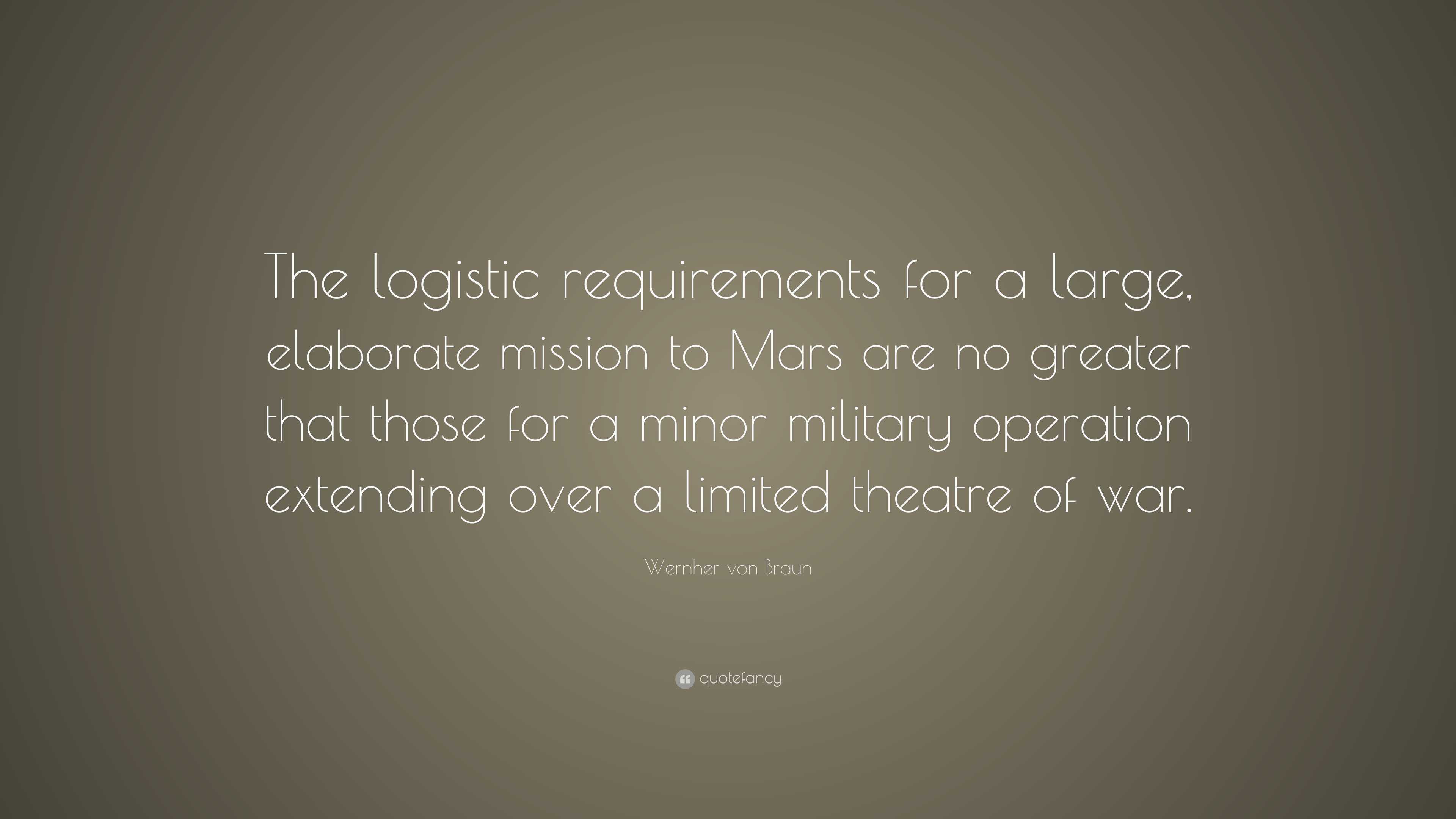 Naval Logistics Quotes Wernher Von Braun Quote: “The Logistic