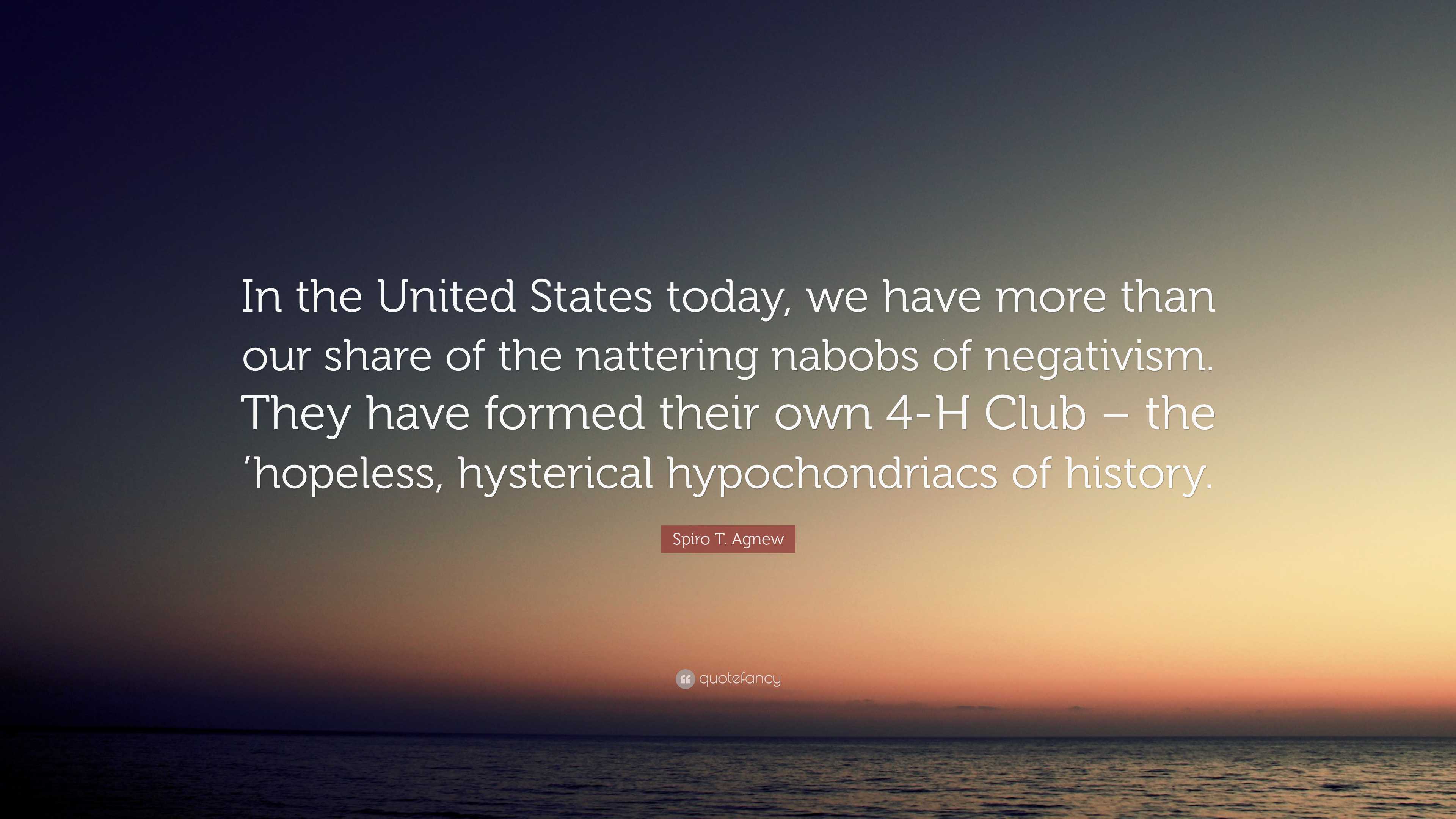 Spiro T. Agnew Quote: “In the United States today, we have more than ...