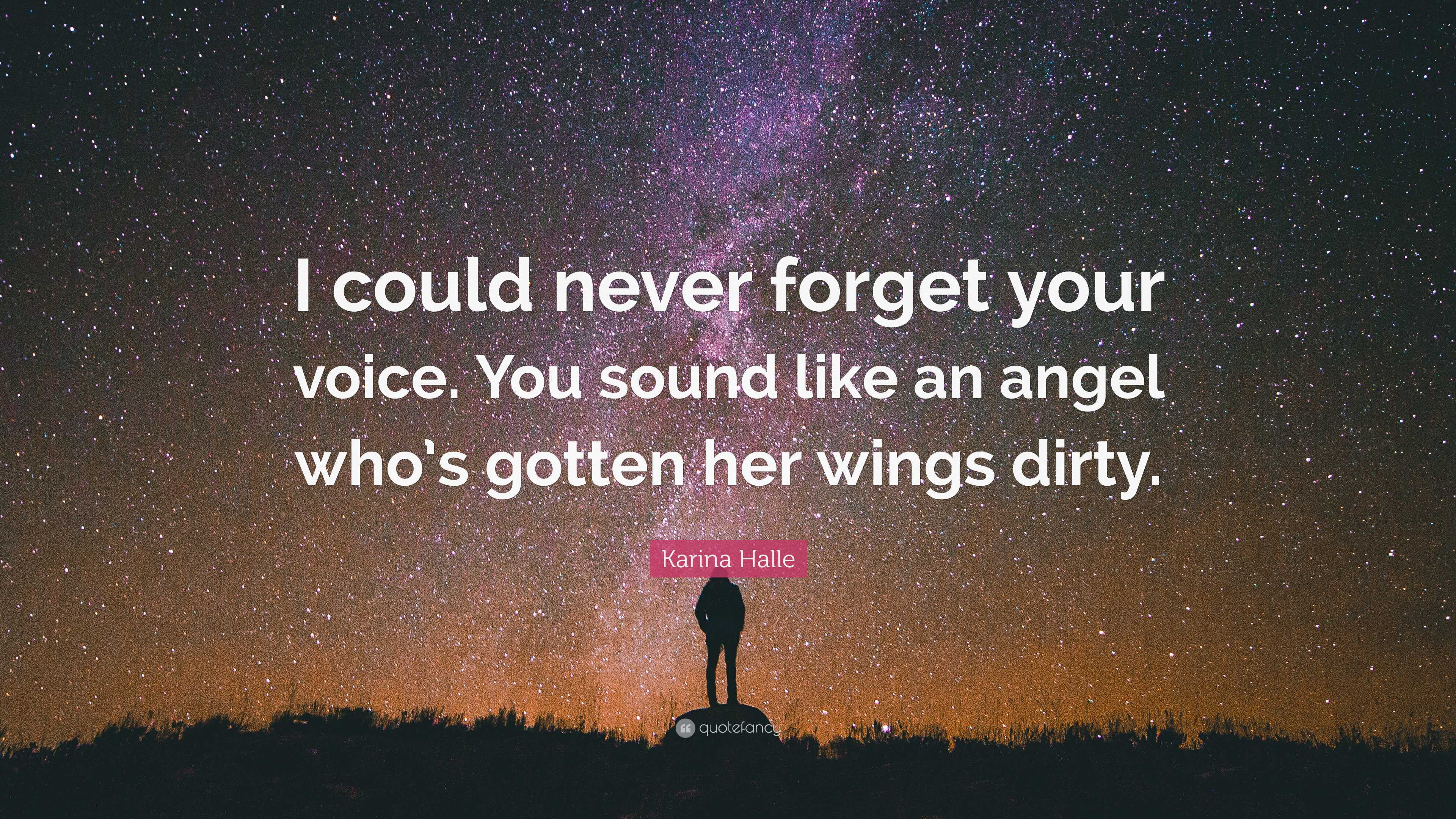 Karina Halle Quote: “I could never forget your voice. You sound like an ...