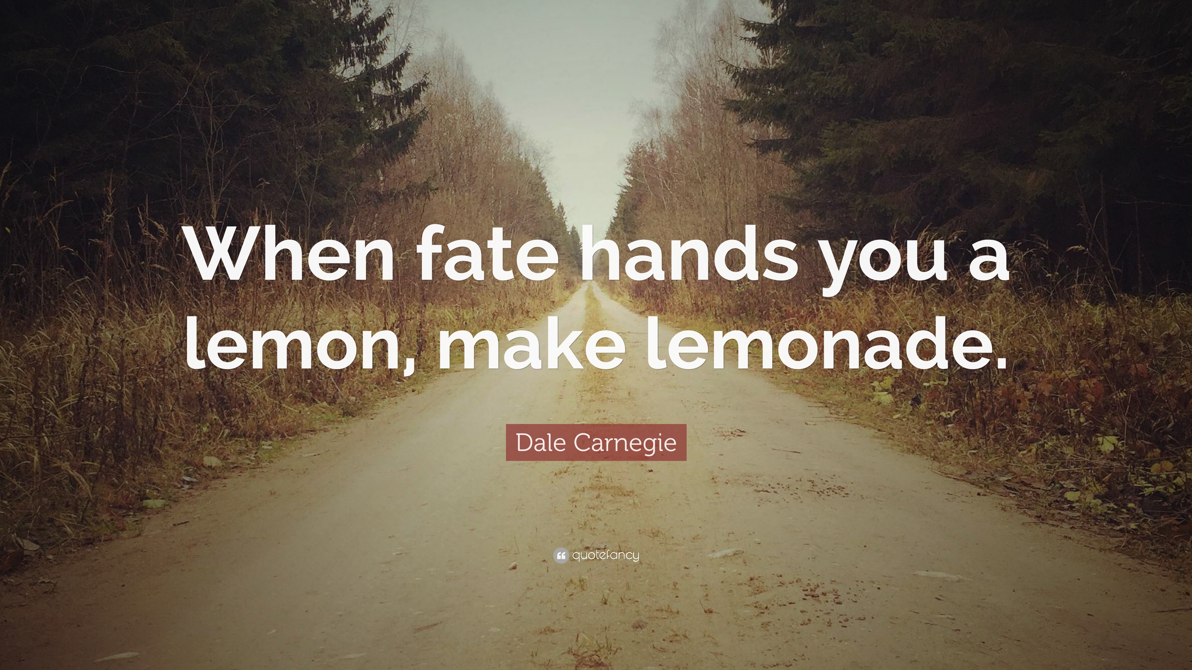Dale Carnegie Quote: “When fate hands you a lemon, make lemonade.”